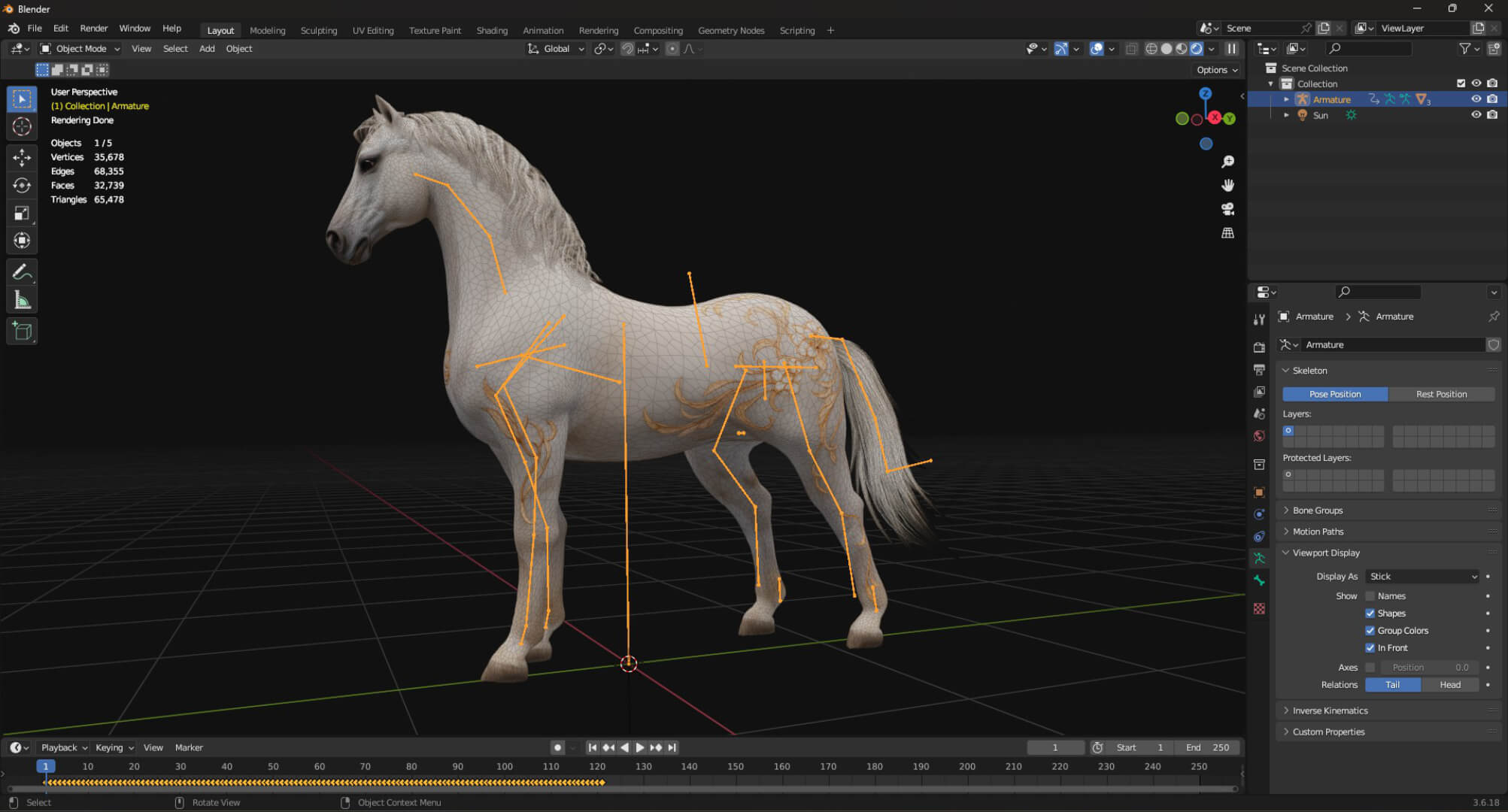 Horse-C5-Animated 3D Animation by Animated3d
