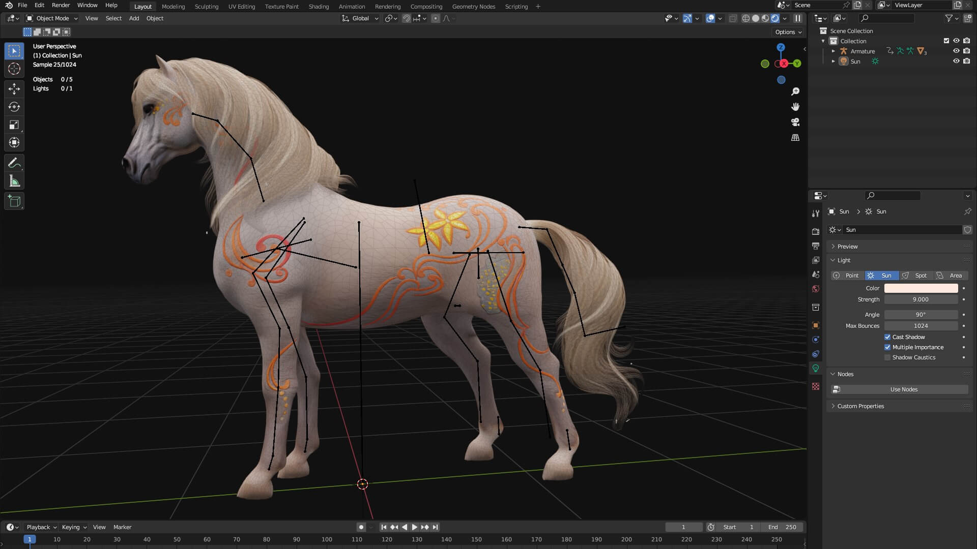 Horse-D2-Animated 3D Animation by Animated3d
