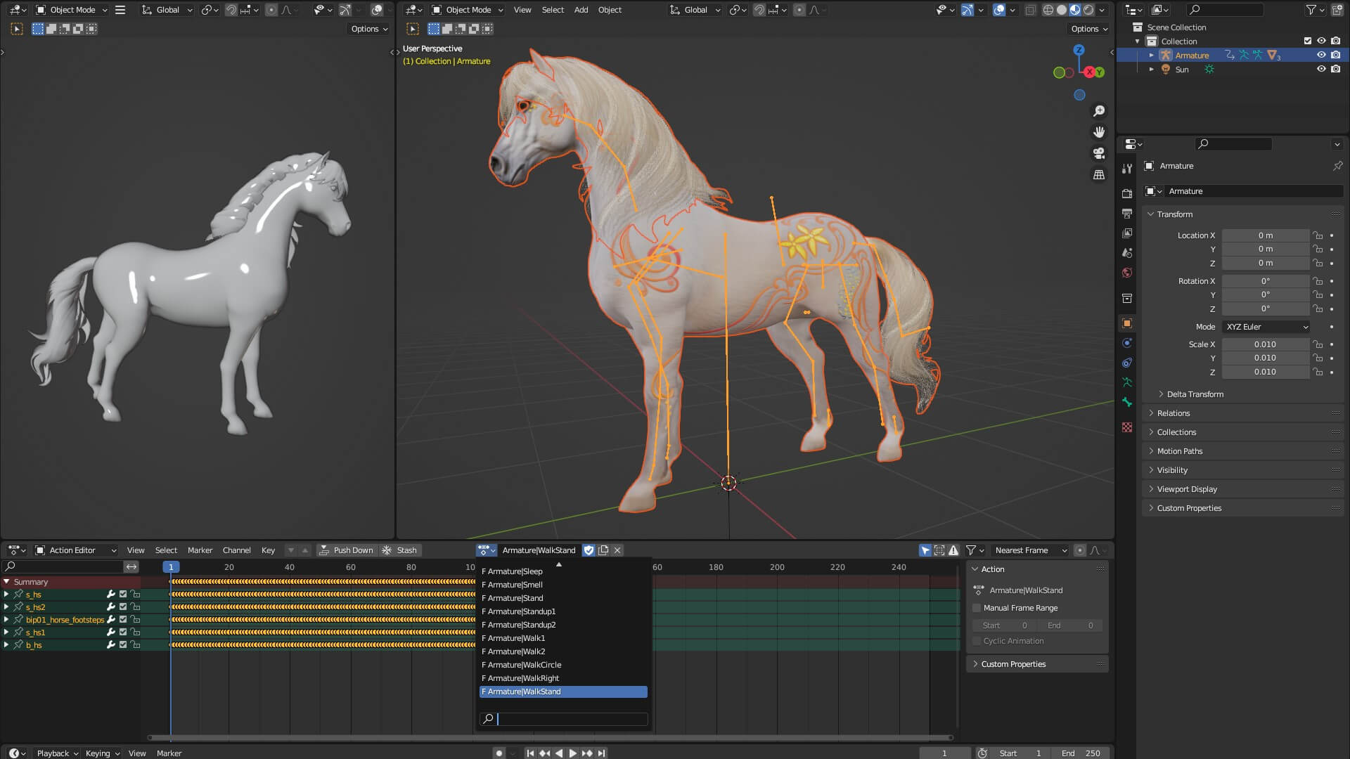 Horse-D2-Animated 3D Animation by Animated3d