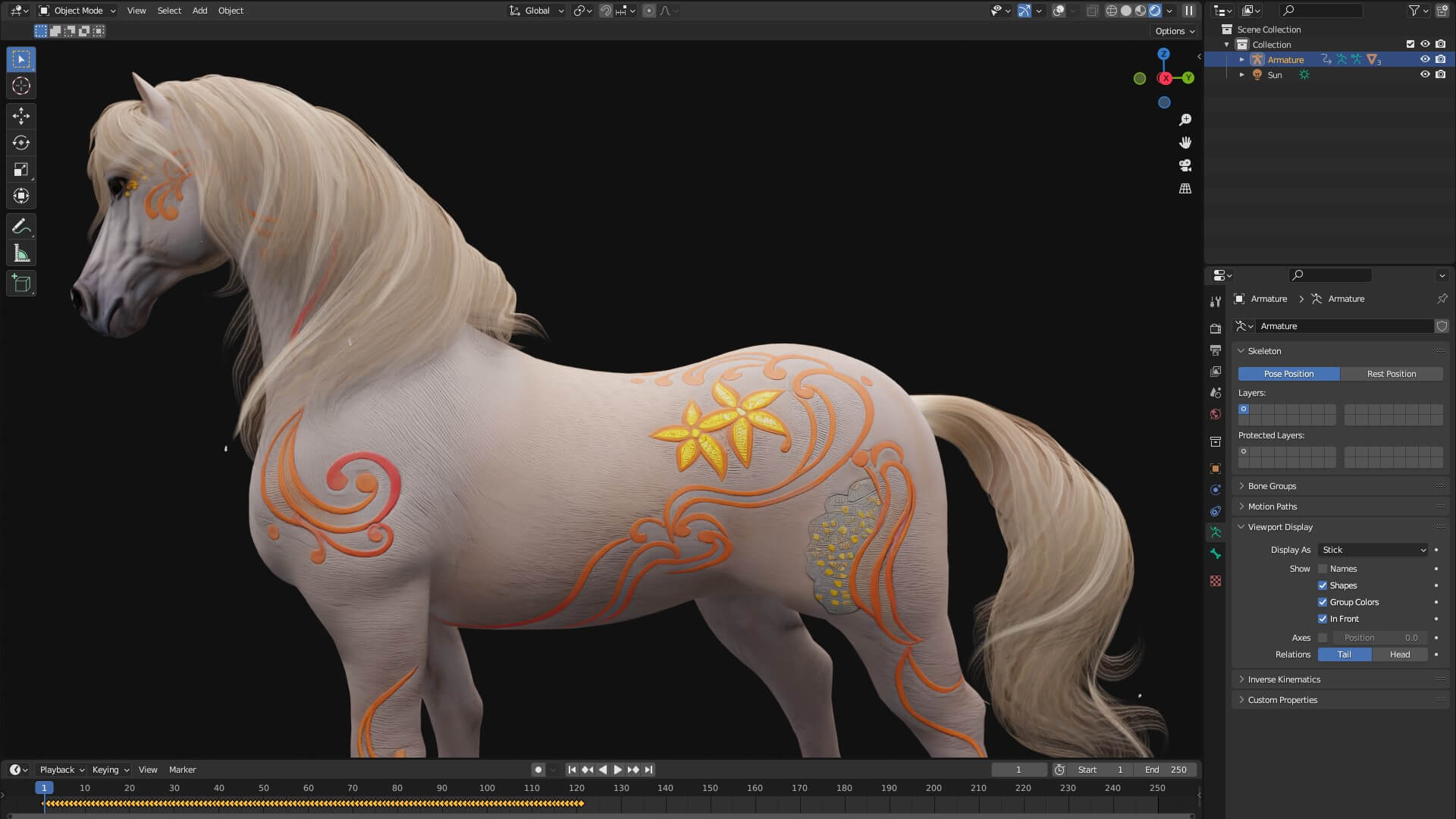 Horse-D2-Animated 3D Animation by Animated3d