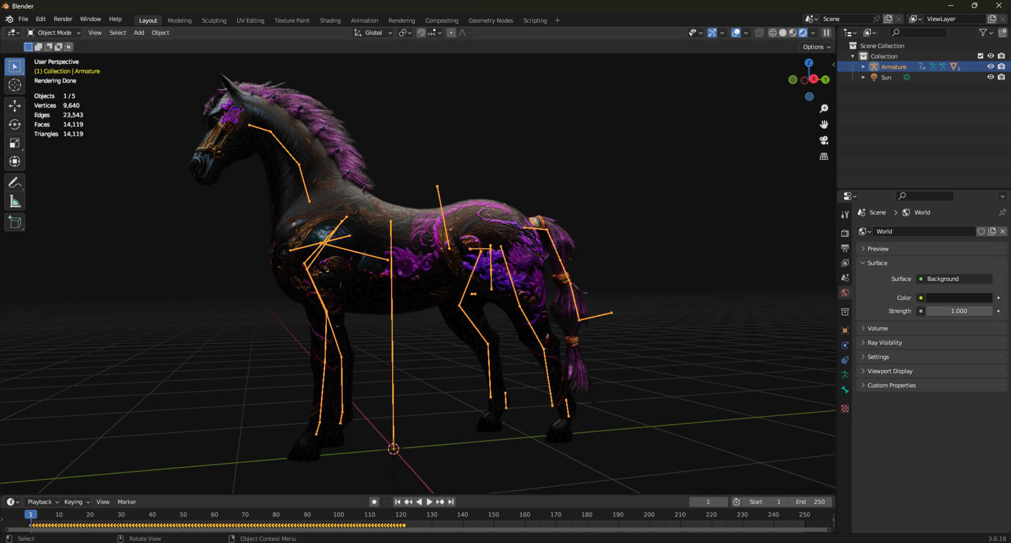 Horse-E3 Animated 3D Animation by Animated3d