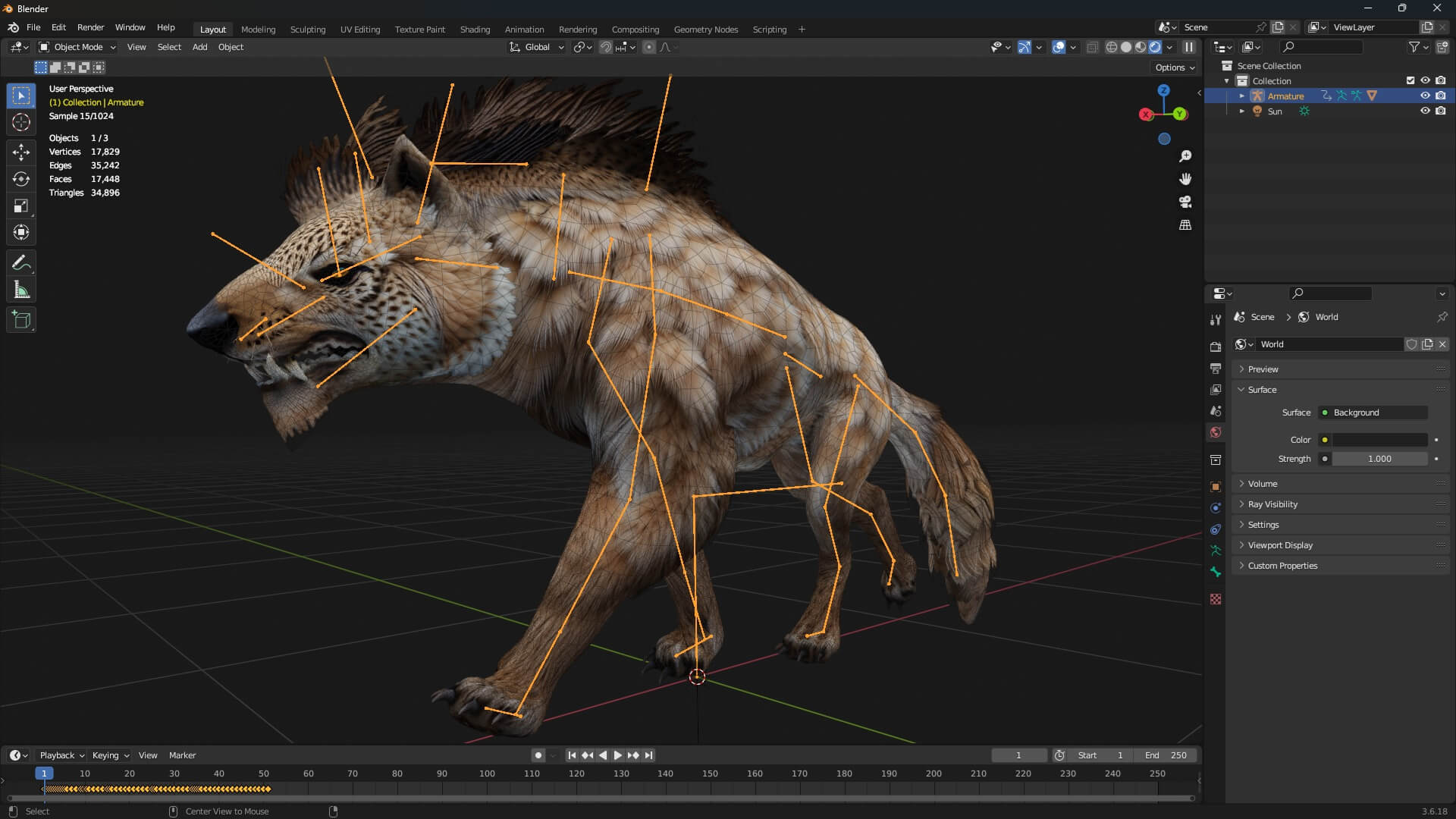Hyena-B1-Animated 3D Animation by Animated3d