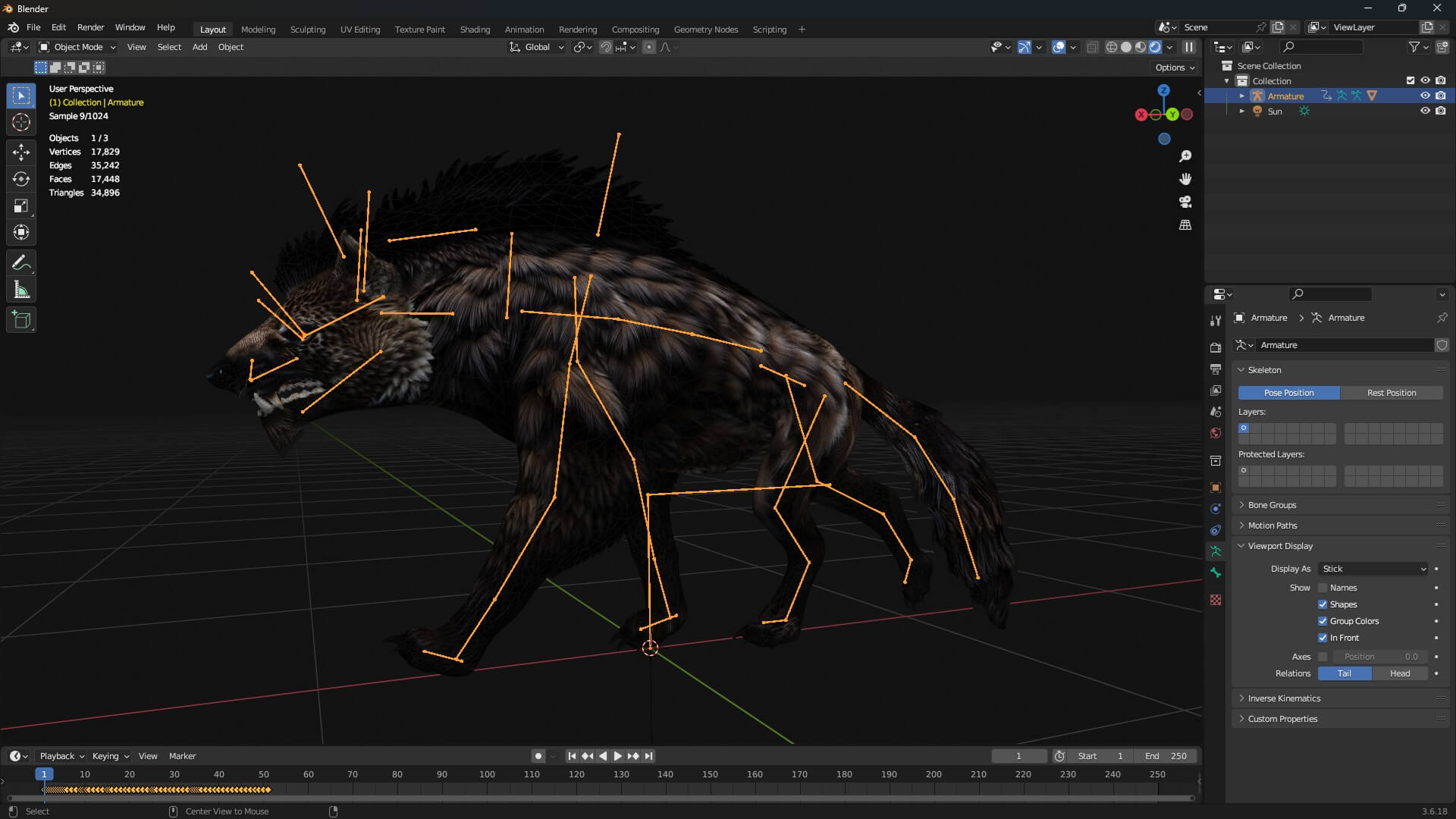 Hyena-B3-Animated 3D Animation by Animated3d