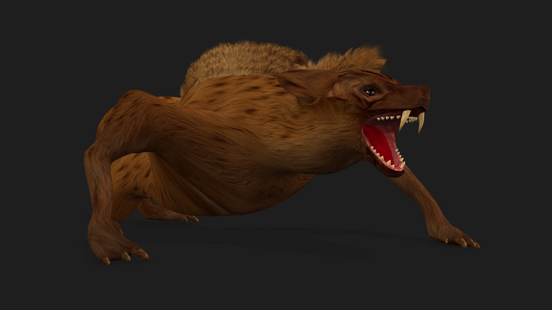 Hyenas A4 Animated - Free 3D Model by Animated3d