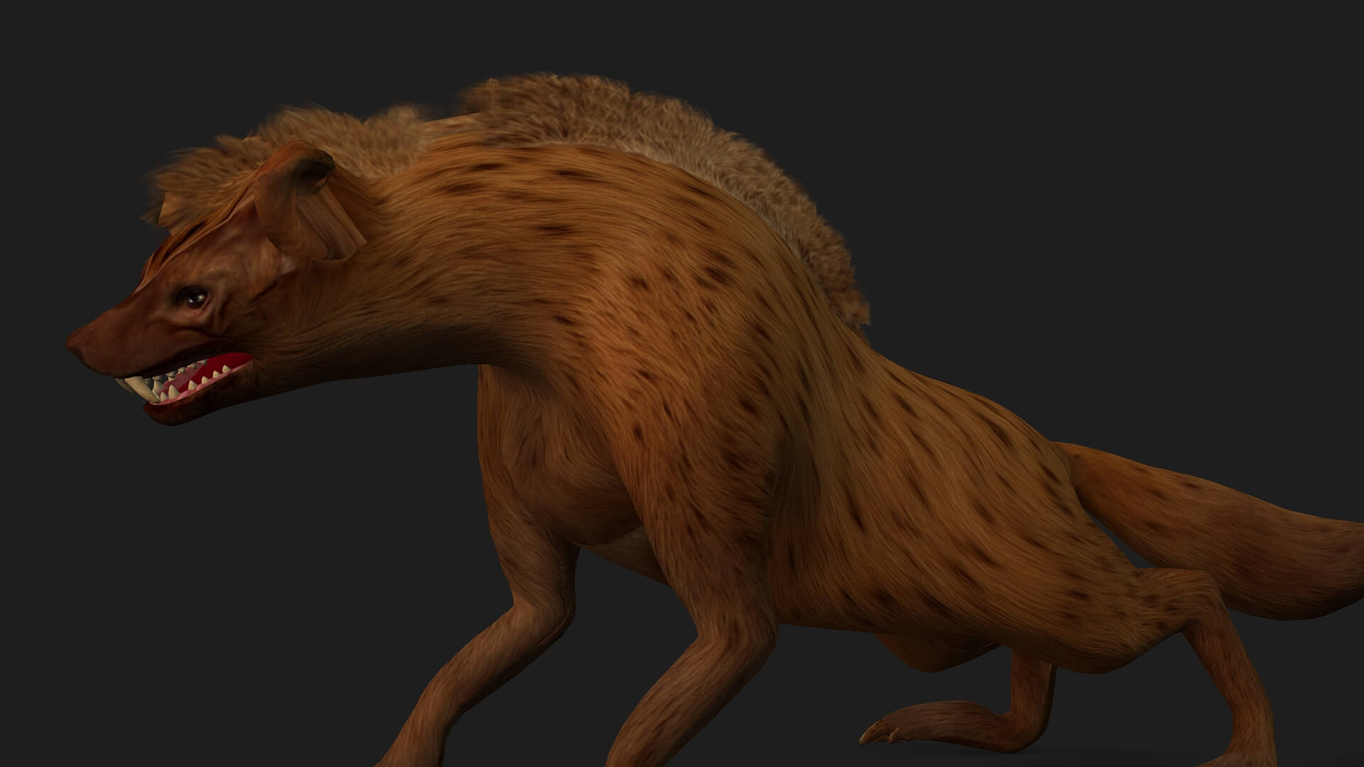 Hyenas A4 Animated - Free 3D Model by Animated3d