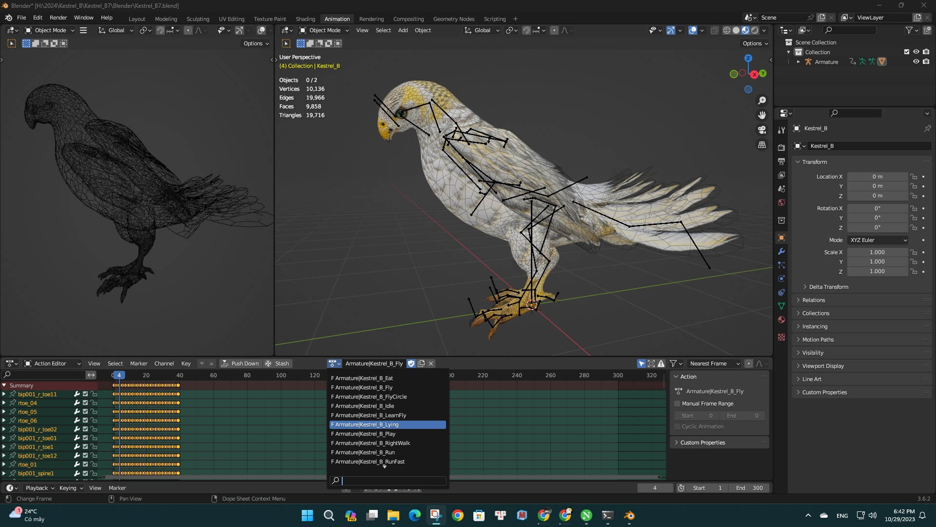 Kestrel B7 Animated - 3D Model by Animated3d