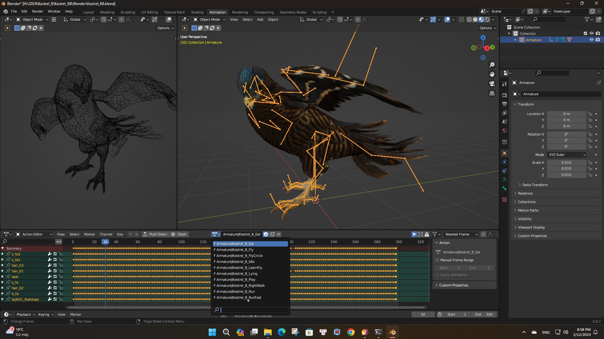 Kestrel B8 Animated - 3D Model by Animated3d