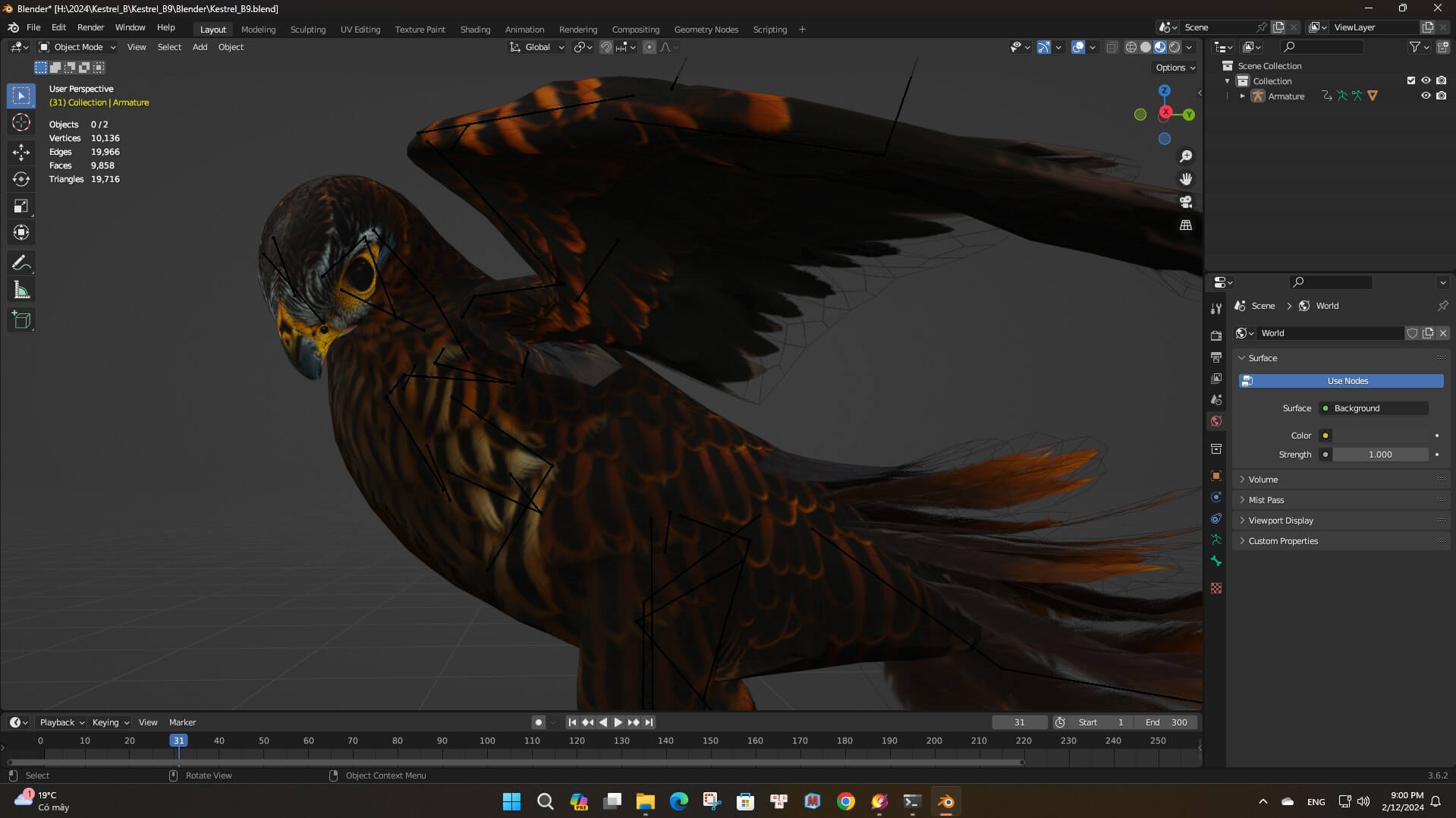 Kestrel B9 Animated - 3D Model by Animated3d