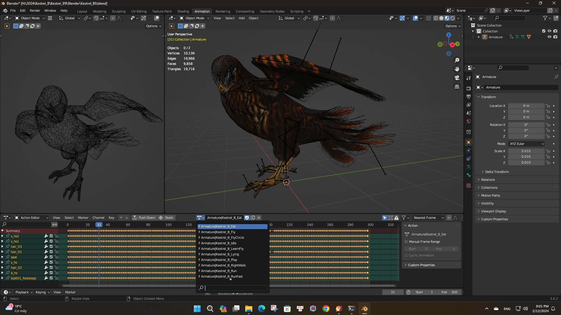 Kestrel B9 Animated - 3D Model by Animated3d