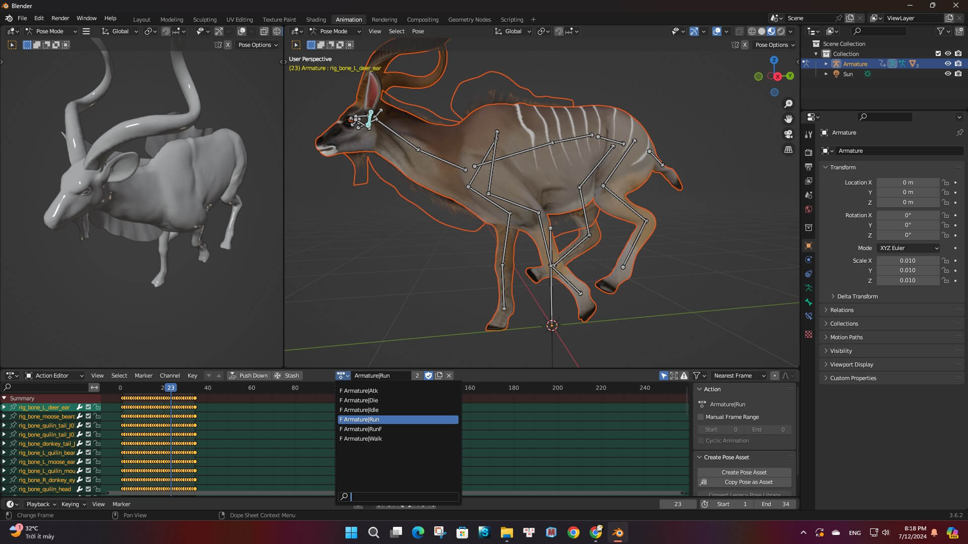 Kudu-Animated 3D Model by Animated3d