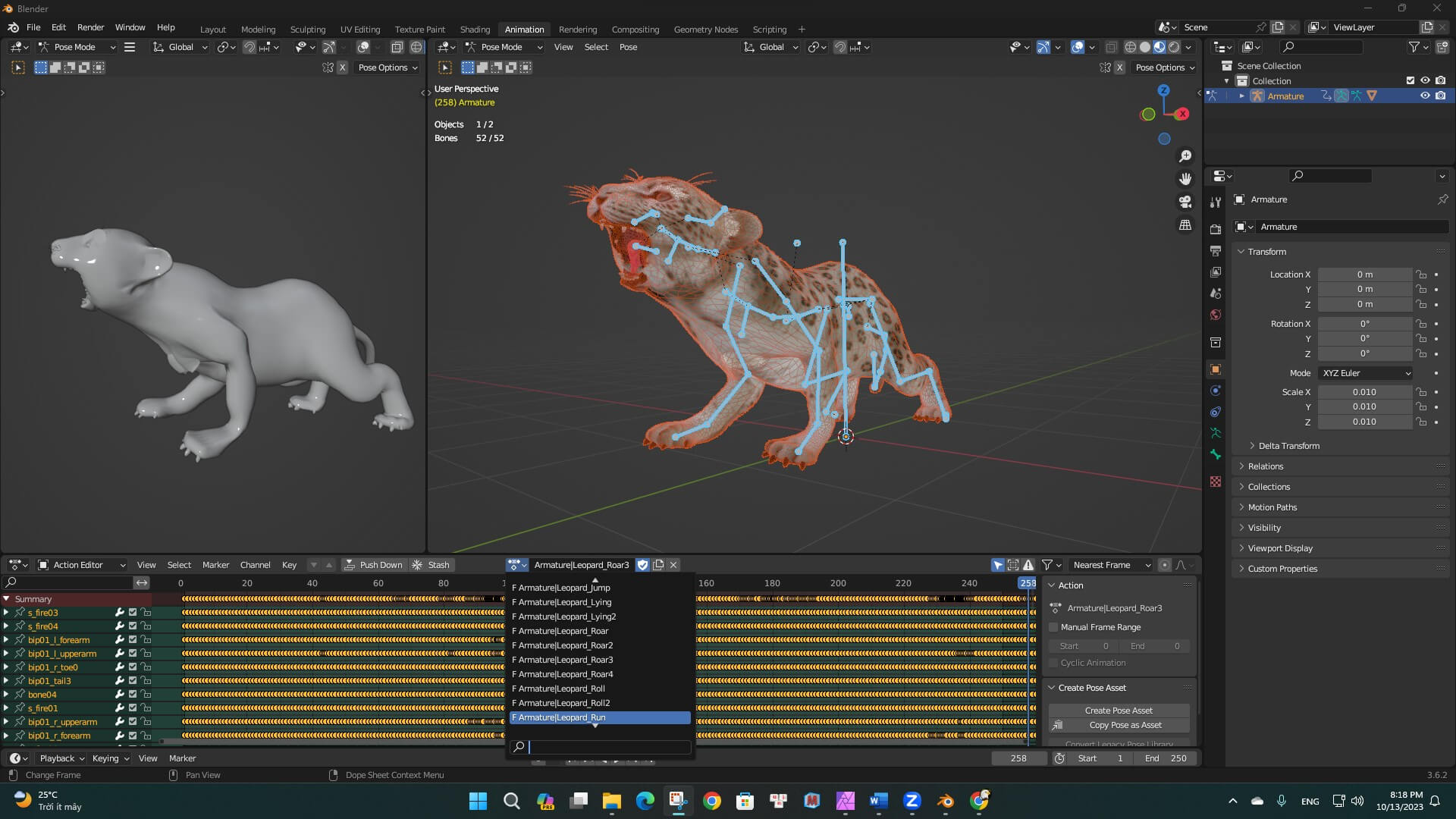 Leopard Baby A2 - 3D Model by Animated3d