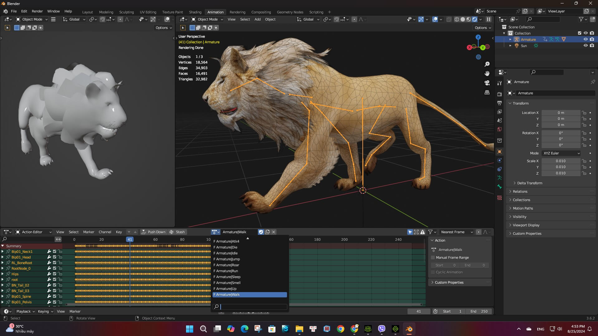 Lion-A1-Animated 3D Animation by Animated3d