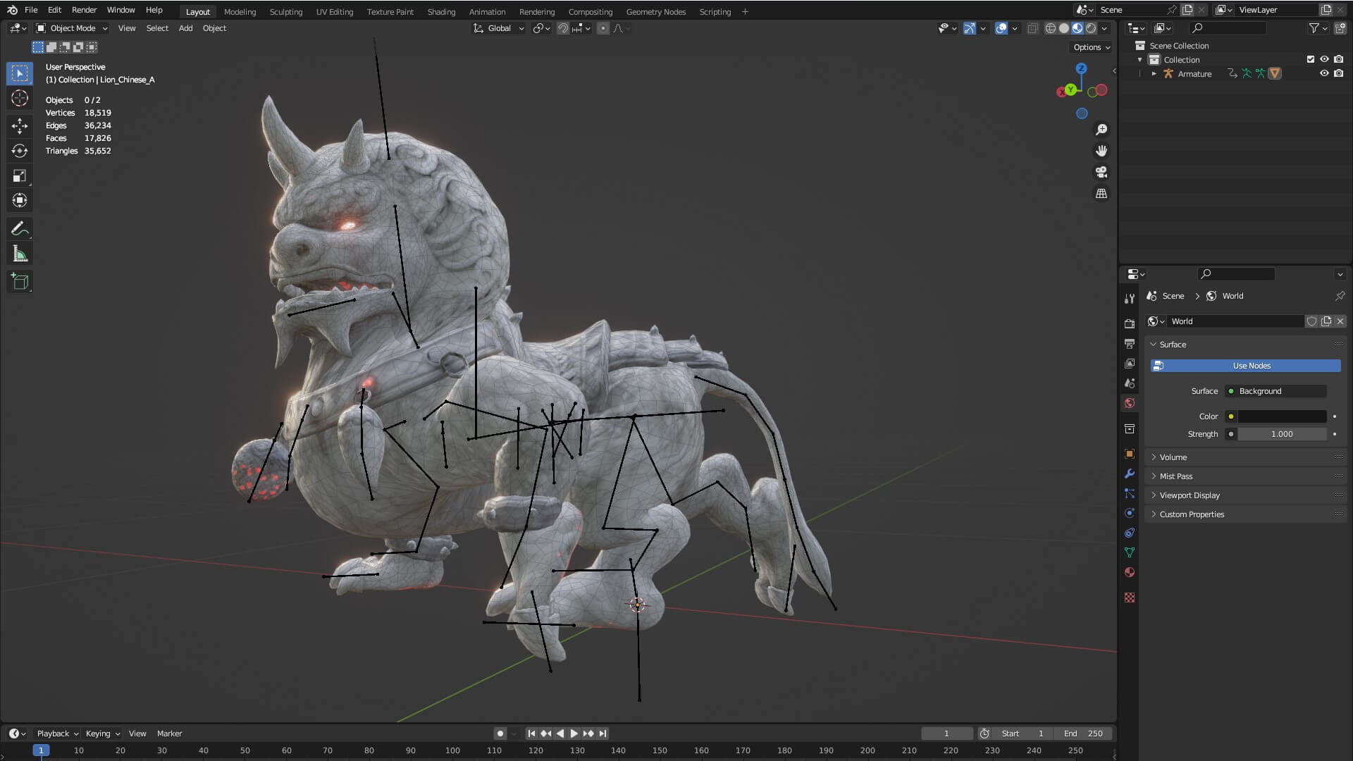 Lion Chinese-A2 3D Animation by Animated3d