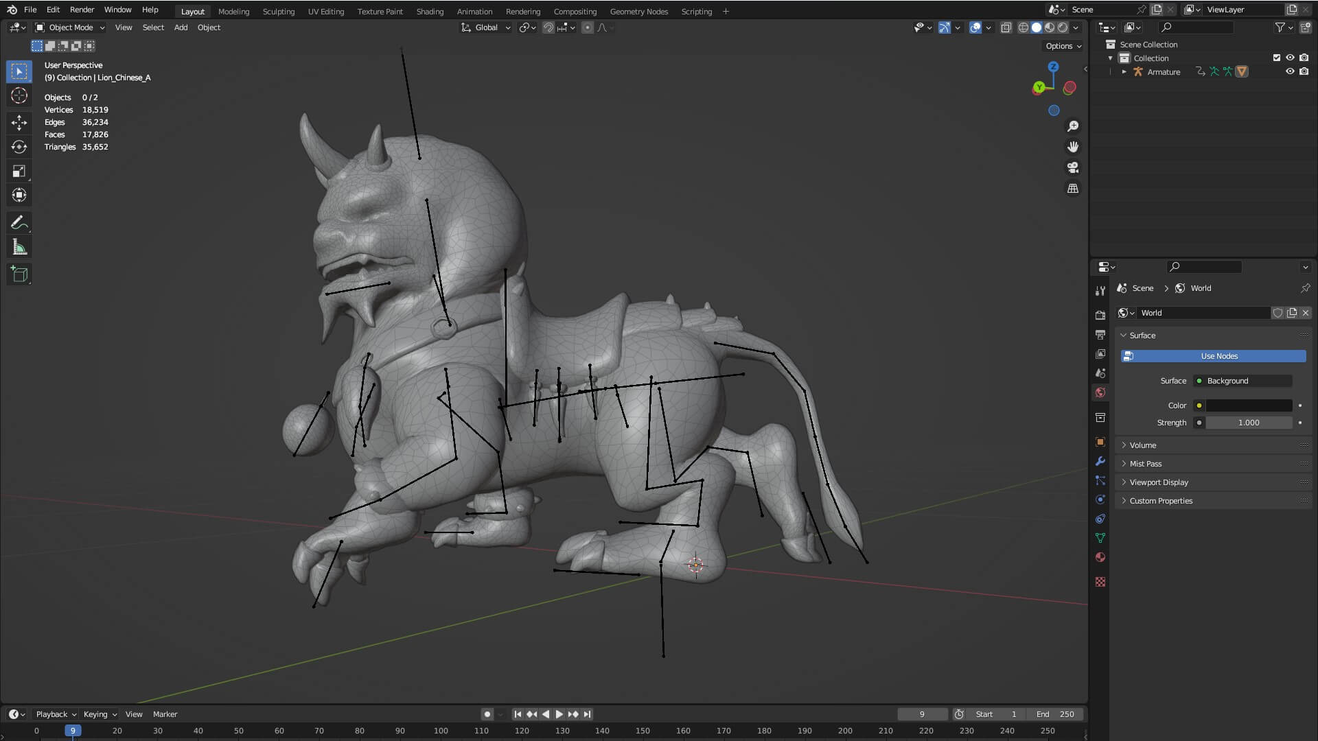 Lion Chinese-A2 3D Animation by Animated3d