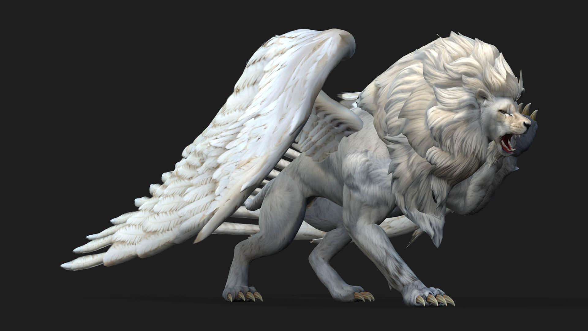 Lion Gryphus A1 - 3D Model by Animated3d