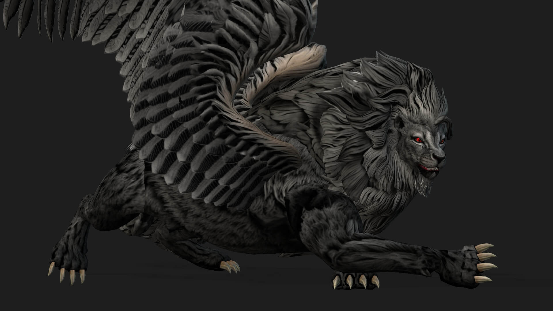 Lion Gryphus A2 - 3D Model by Animated3d