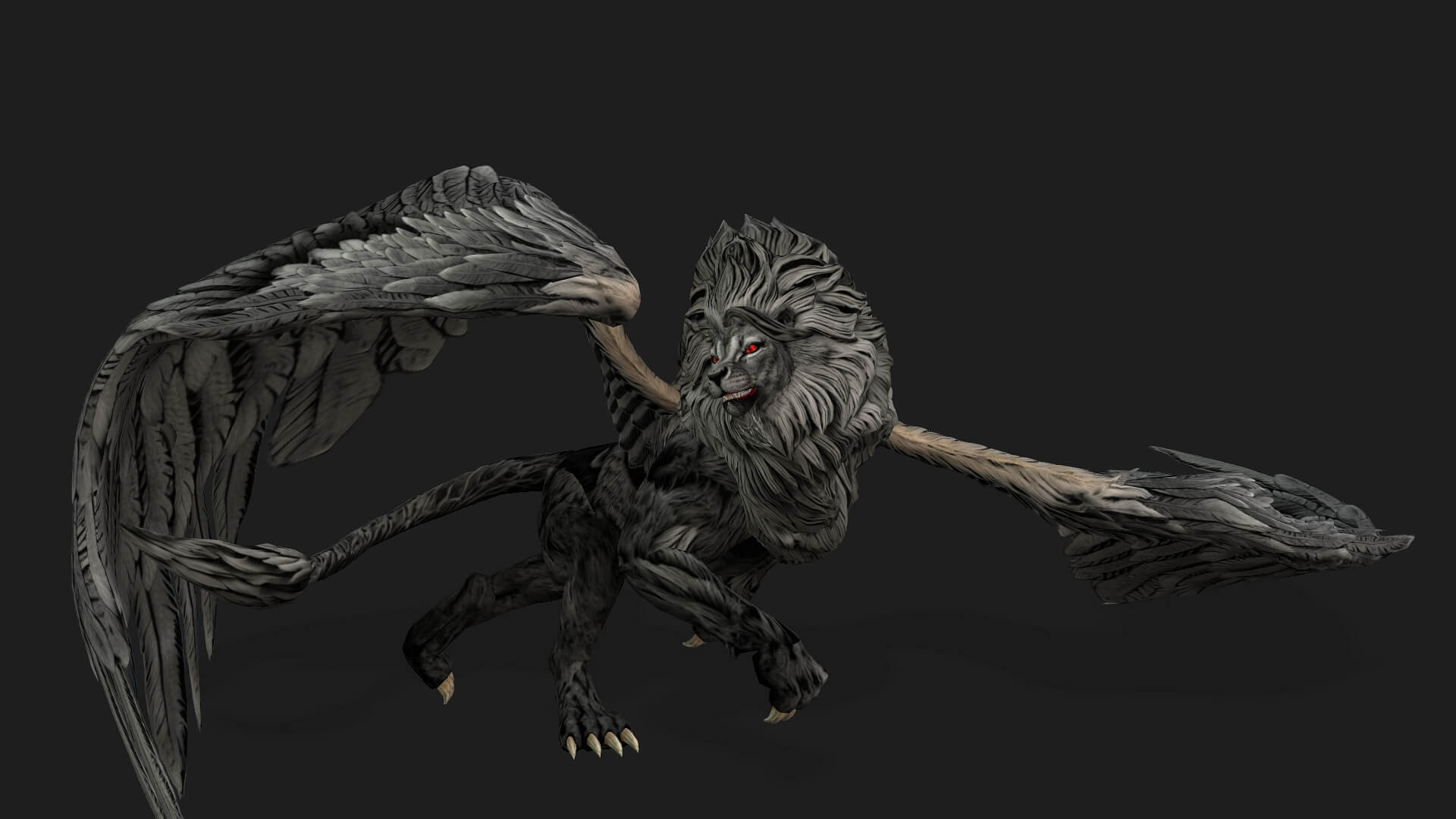 Lion Gryphus A2 - 3D Model by Animated3d