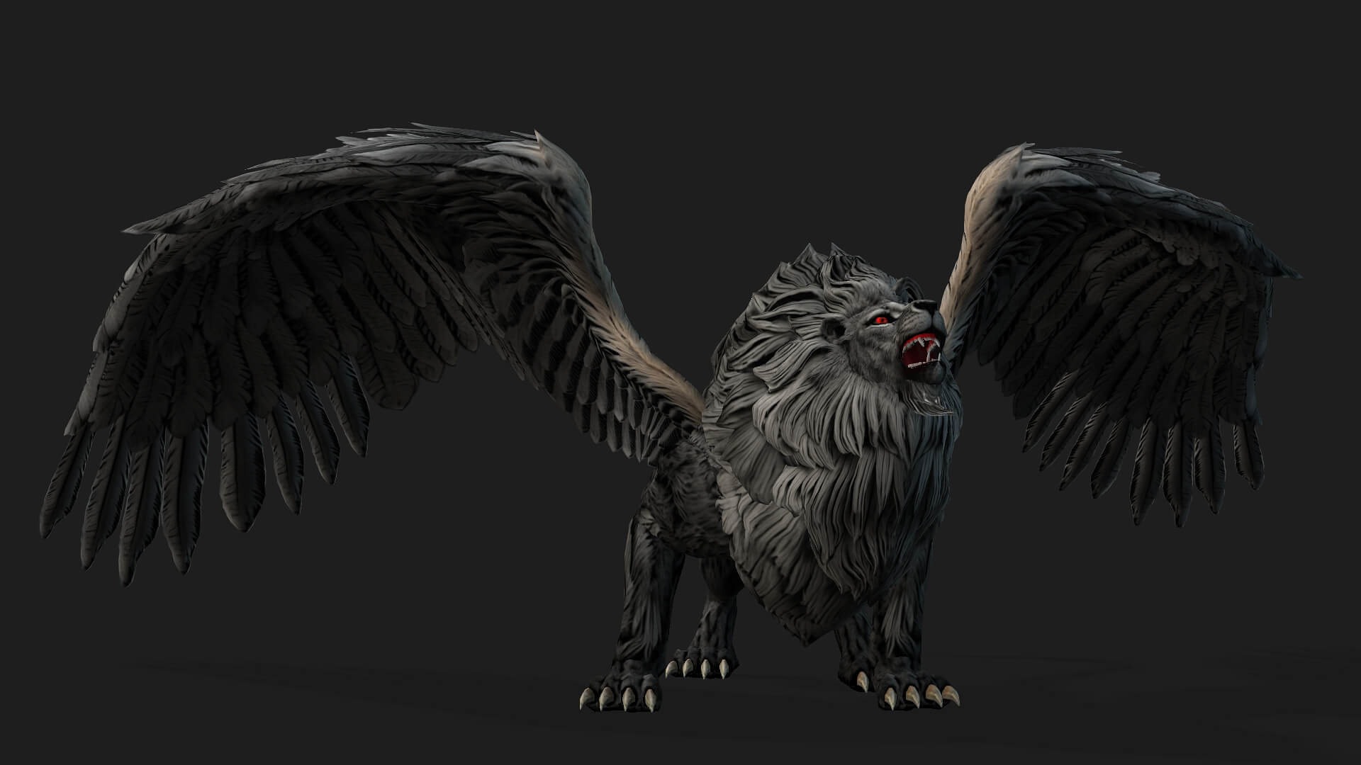 Lion Gryphus A2 - 3D Model by Animated3d