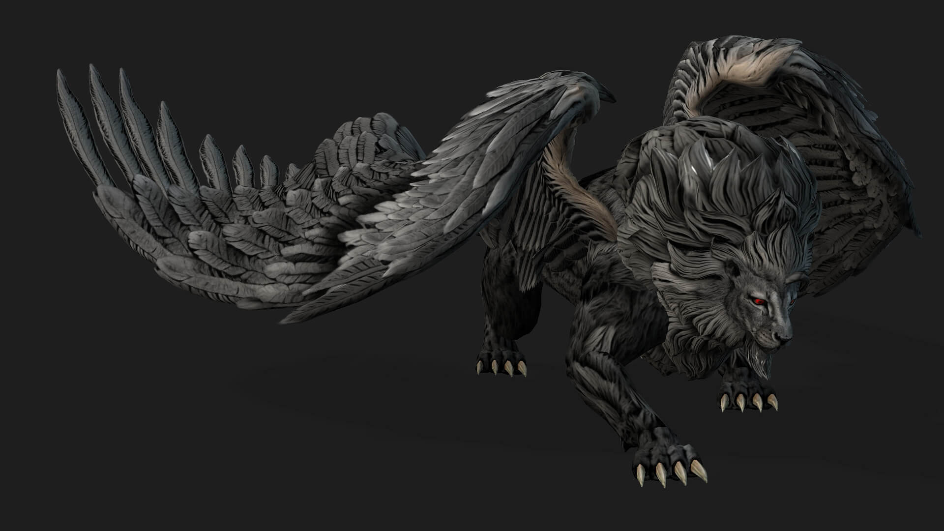 Lion Gryphus A2 - 3D Model by Animated3d