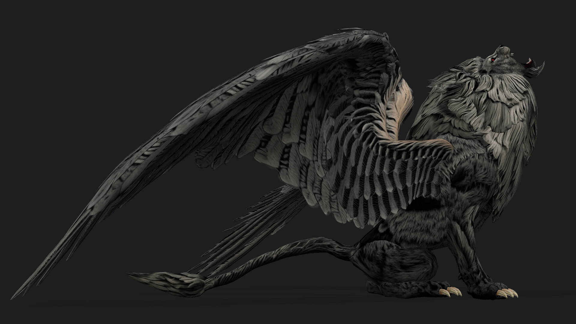Lion Gryphus A2 - 3D Model by Animated3d