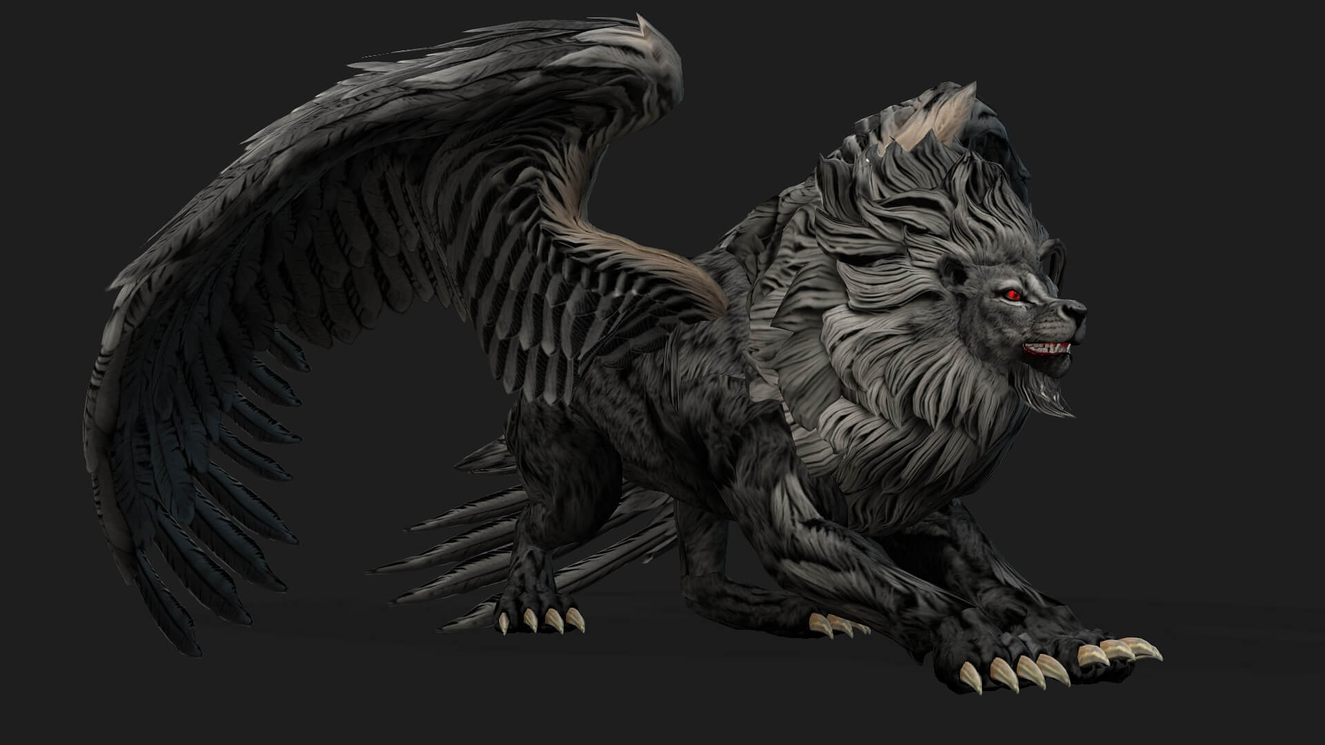 Lion Gryphus A2 - 3D Model by Animated3d