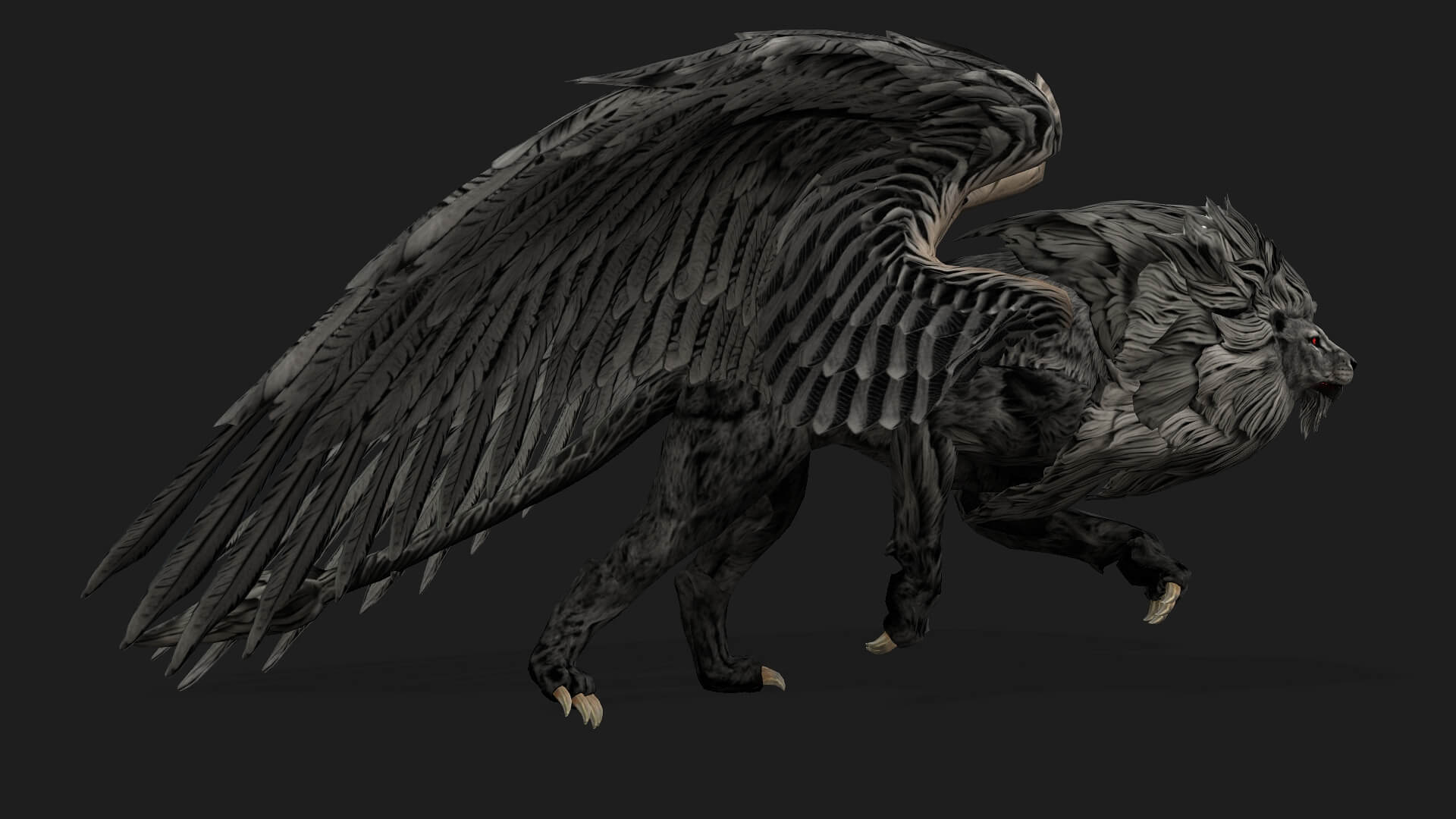 Lion Gryphus A2 - 3D Model by Animated3d