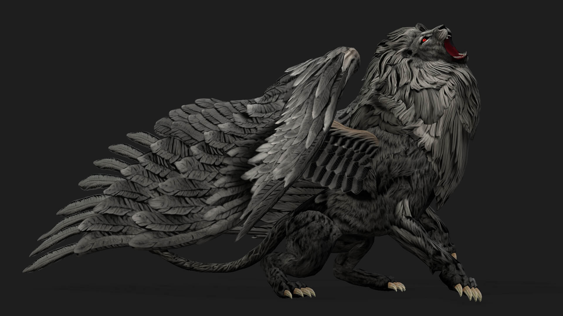 Lion Gryphus A2 - 3D Model by Animated3d