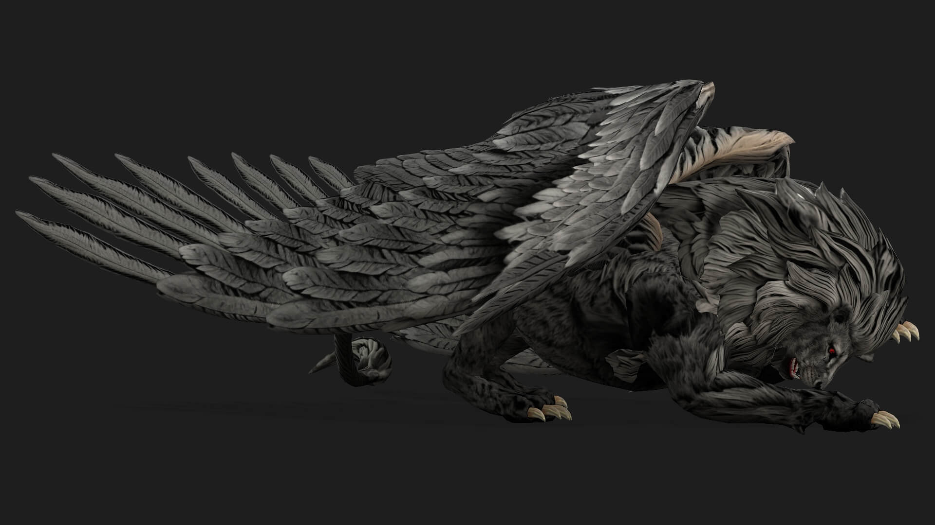 Lion Gryphus A2 - 3D Model by Animated3d