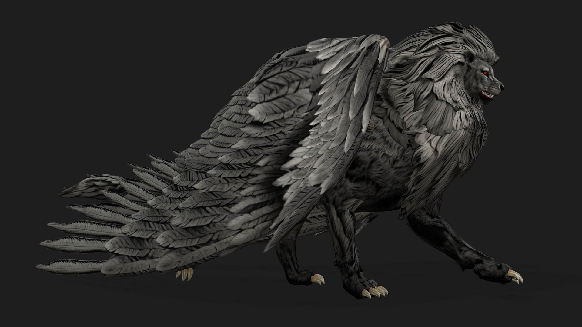Lion Gryphus A2 - 3D Model by Animated3d