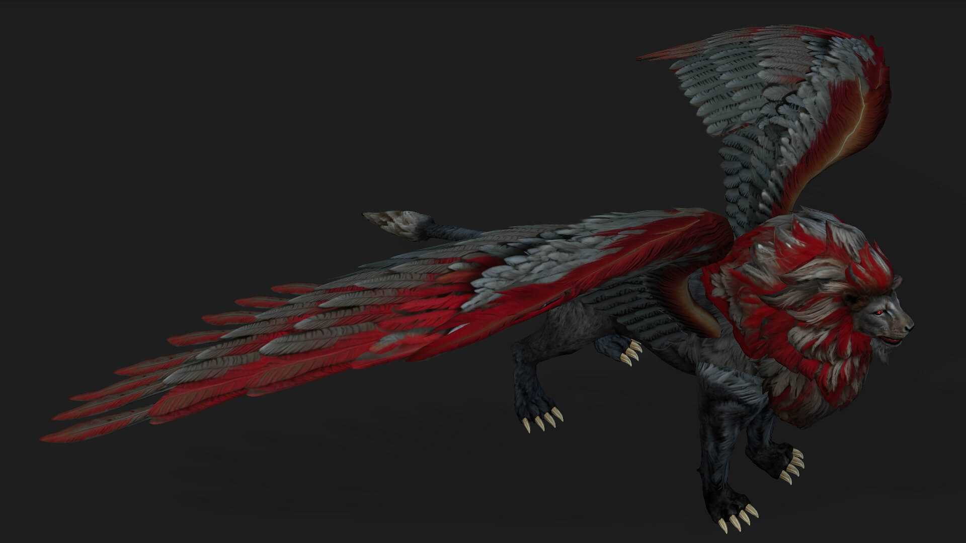 Lion Gryphus A3 - 3D Model by Animated3d