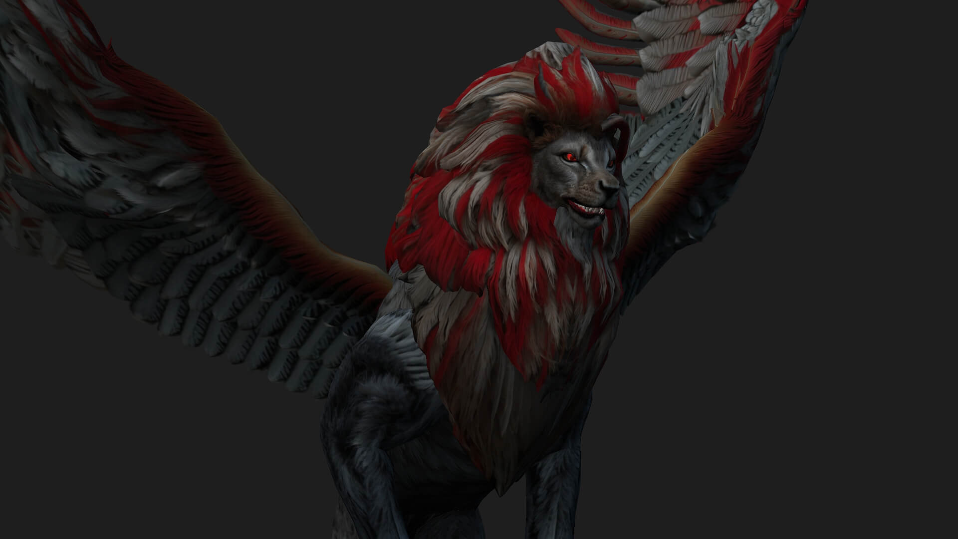 Lion Gryphus A3 - 3D Model by Animated3d