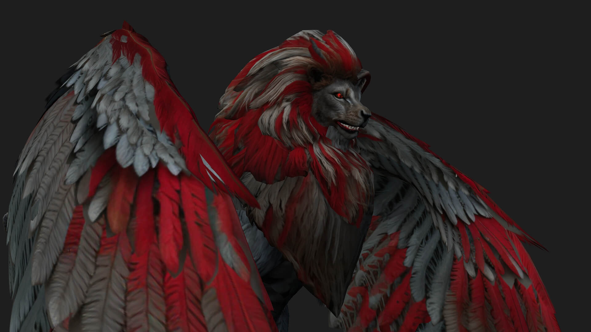 Lion Gryphus A3 - 3D Model by Animated3d