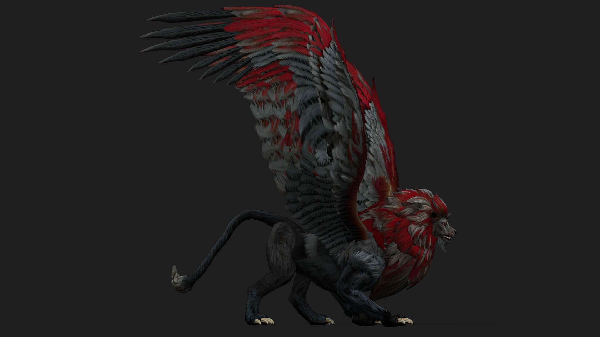 Lion Gryphus A3 - 3D Model by Animated3d