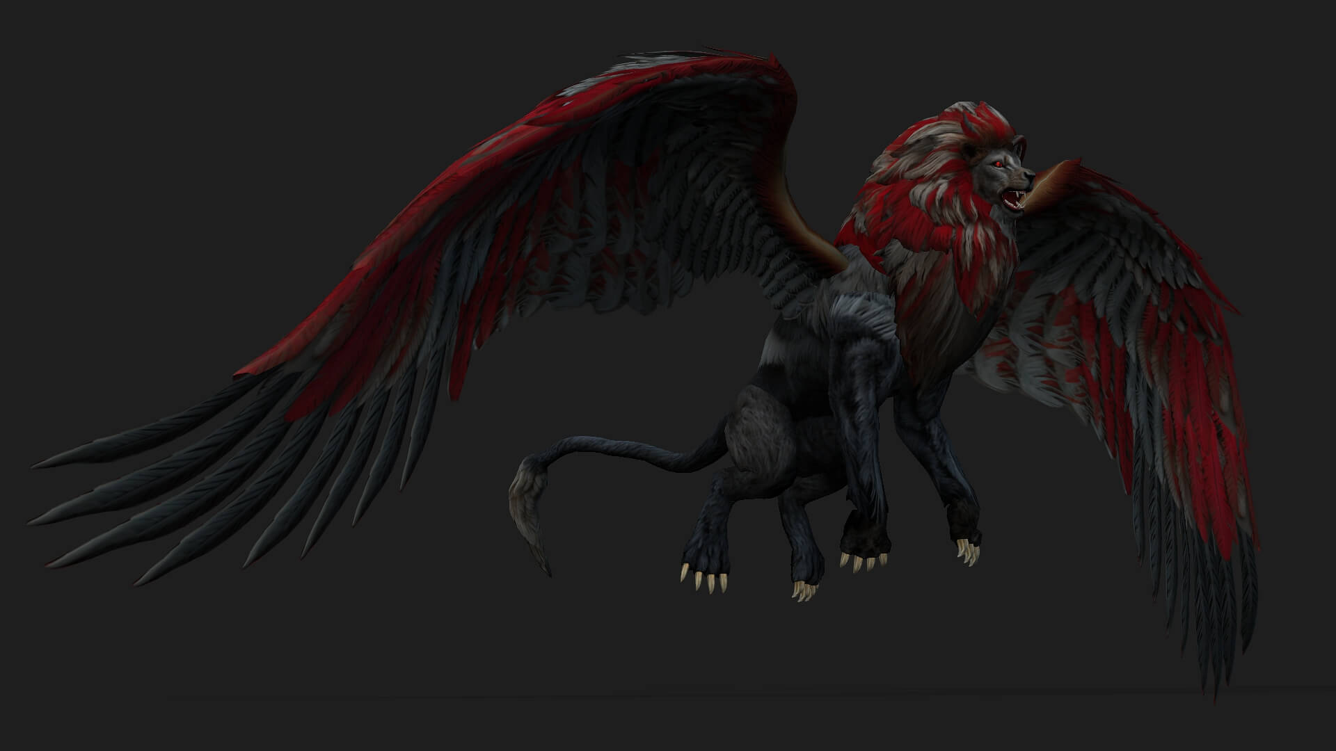 Lion Gryphus A3 - 3D Model by Animated3d