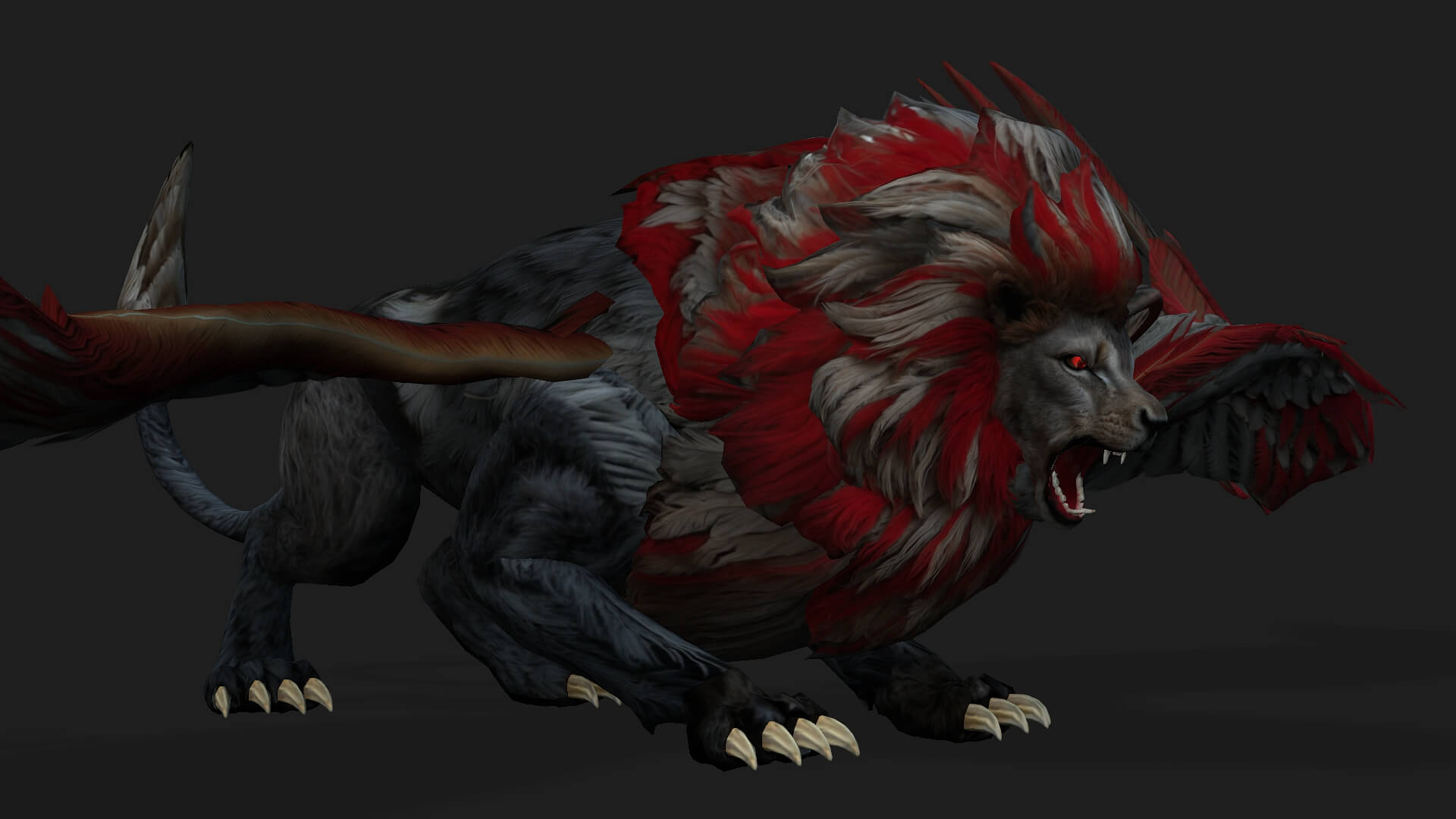 Lion Gryphus A3 - 3D Model by Animated3d