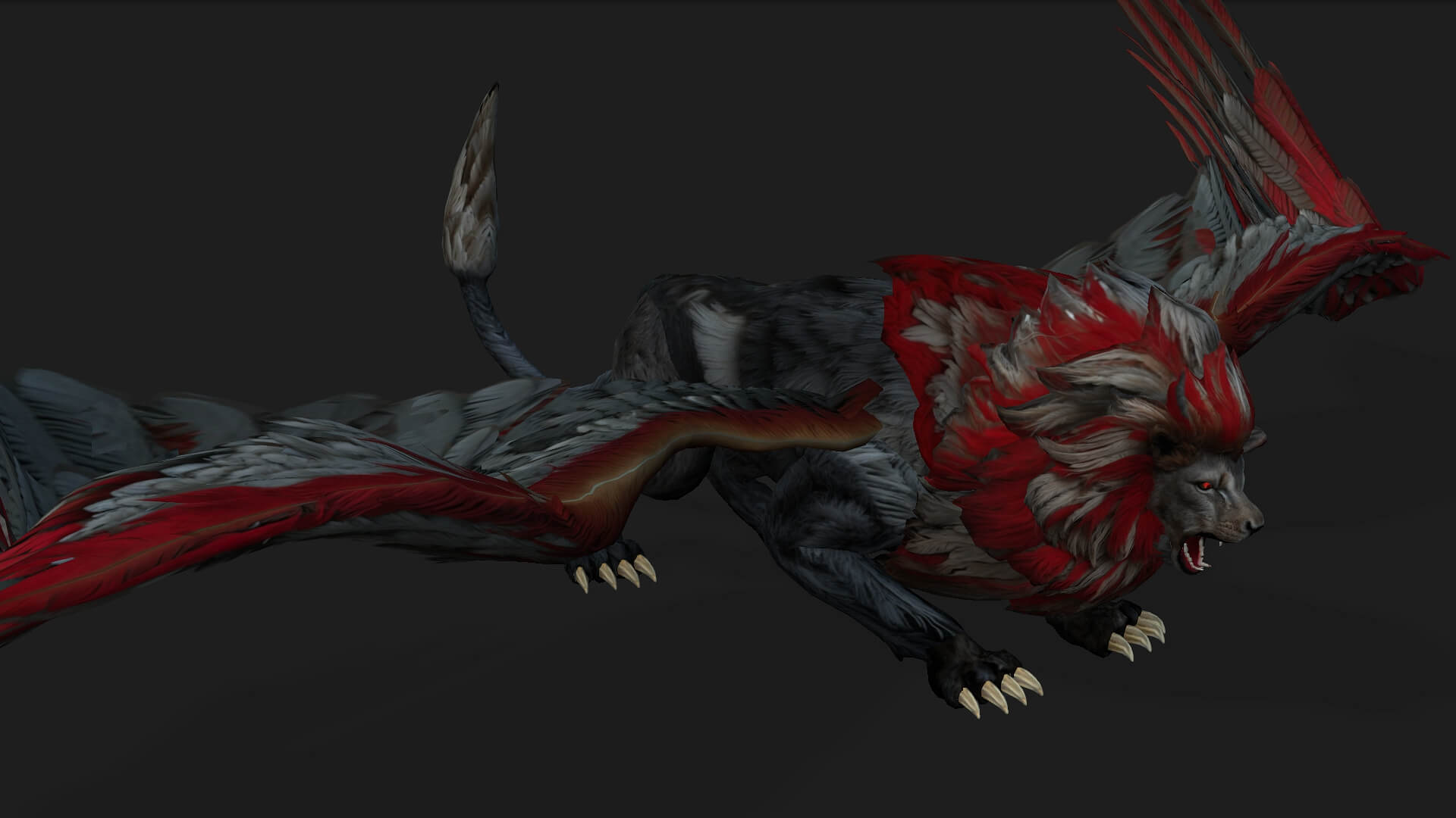 Lion Gryphus A3 - 3D Model by Animated3d