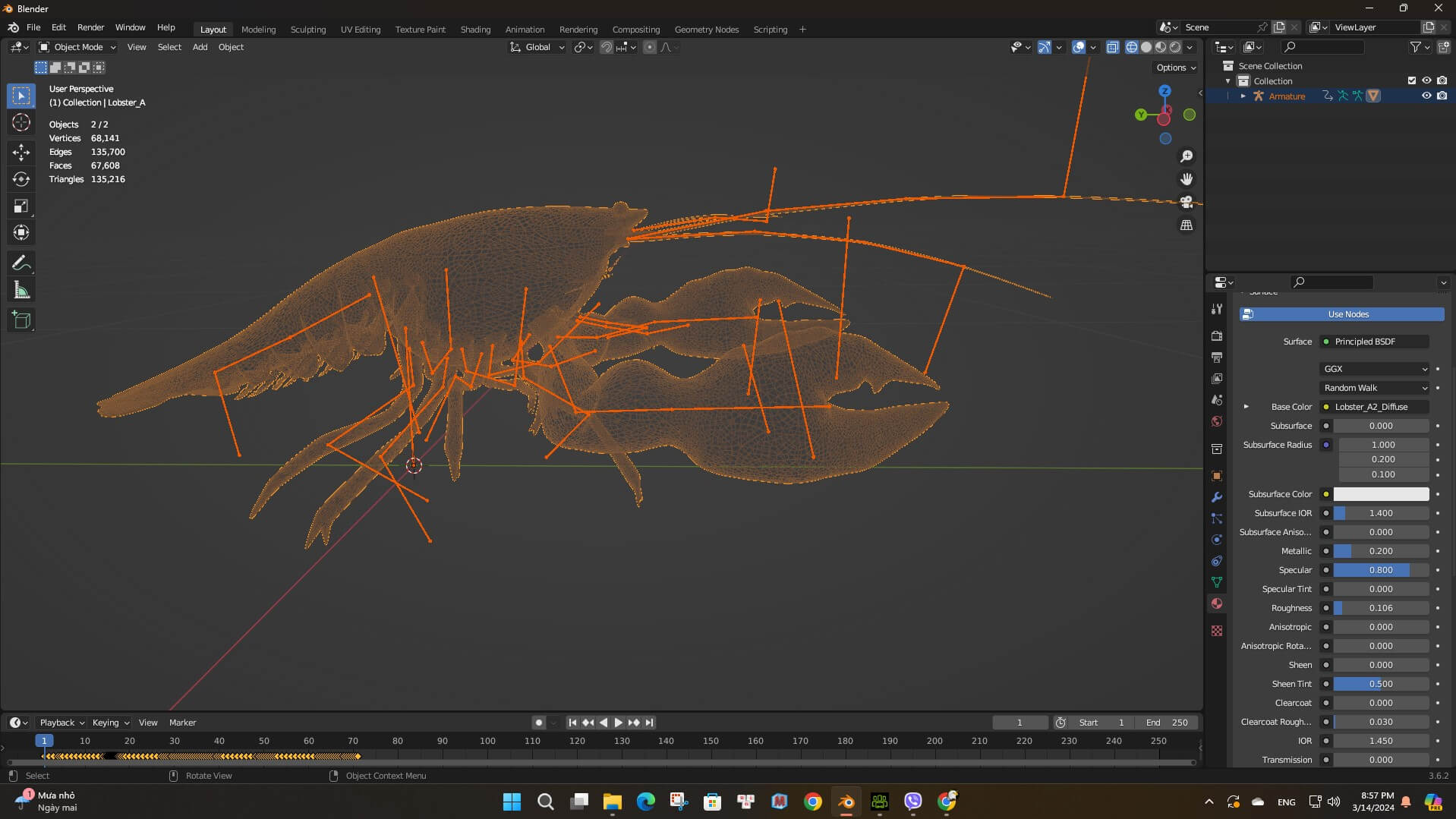 Lobster-A2-Animated 3D Model by Animated3d
