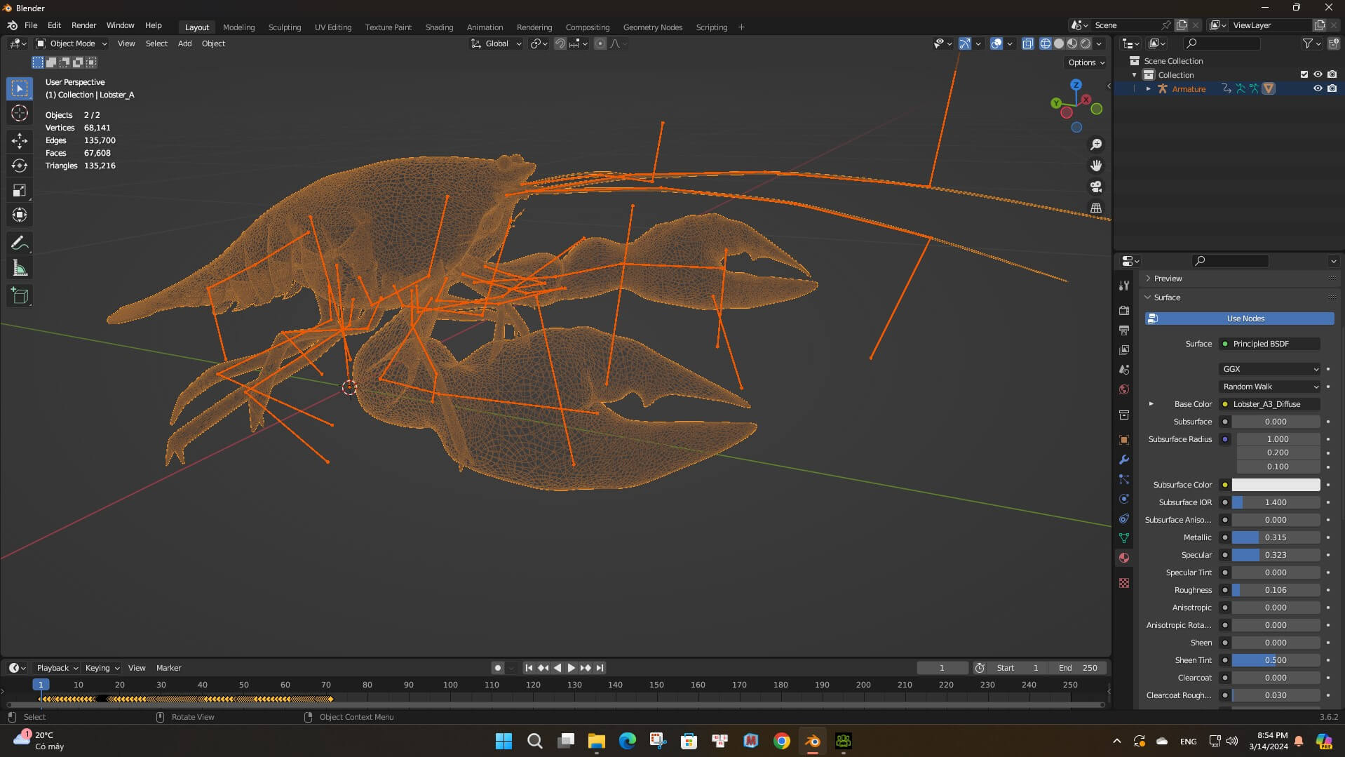Lobster-A3-Animated 3D Model by Animated3d