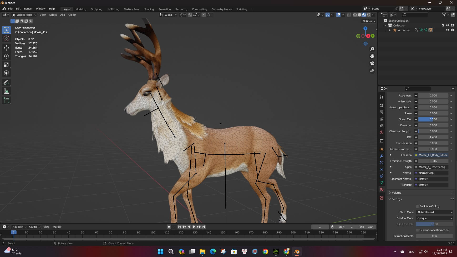 Moose A1 Animated - 3D Model by Animated3d