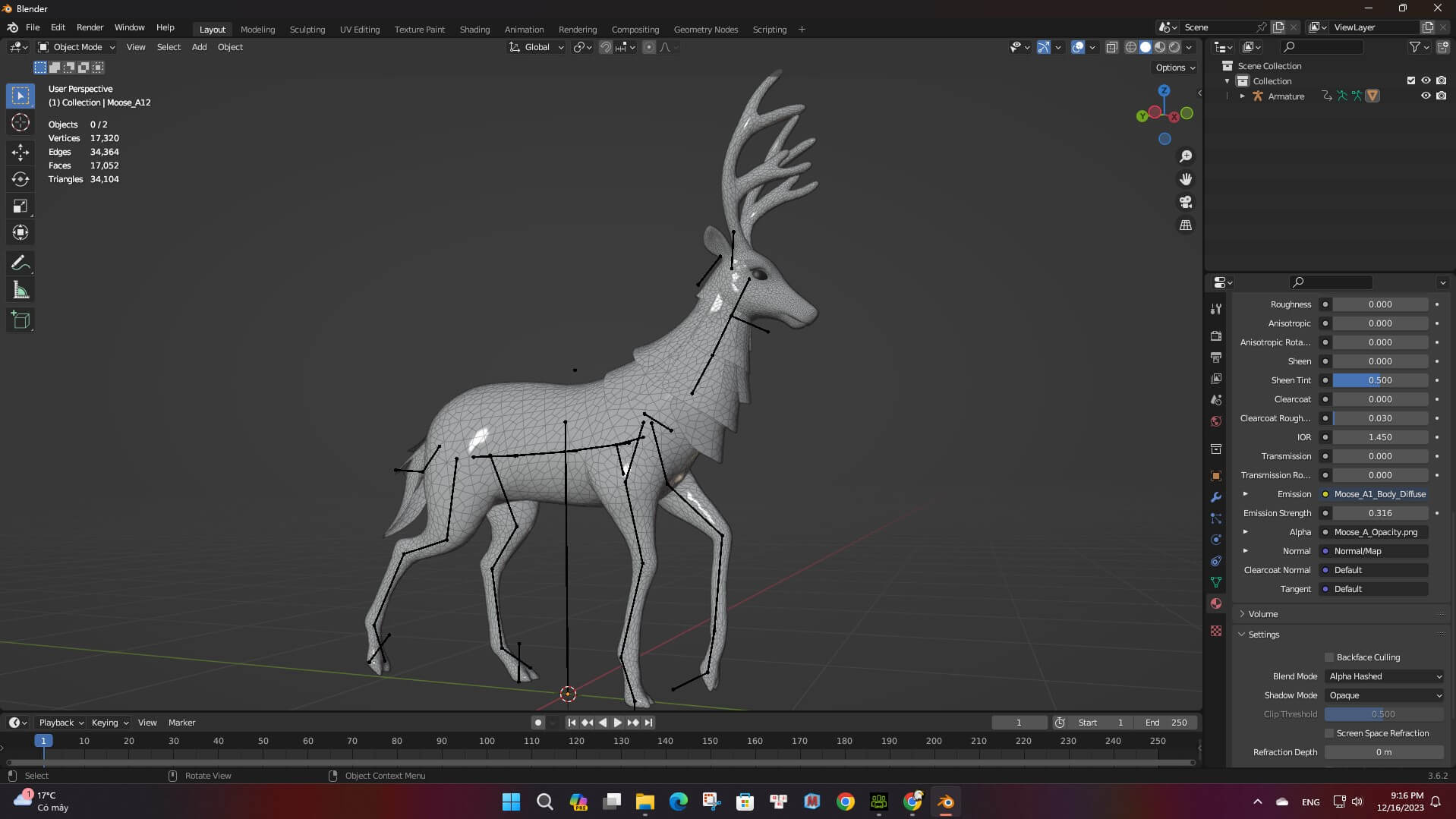 Moose A1 Animated - 3D Model by Animated3d