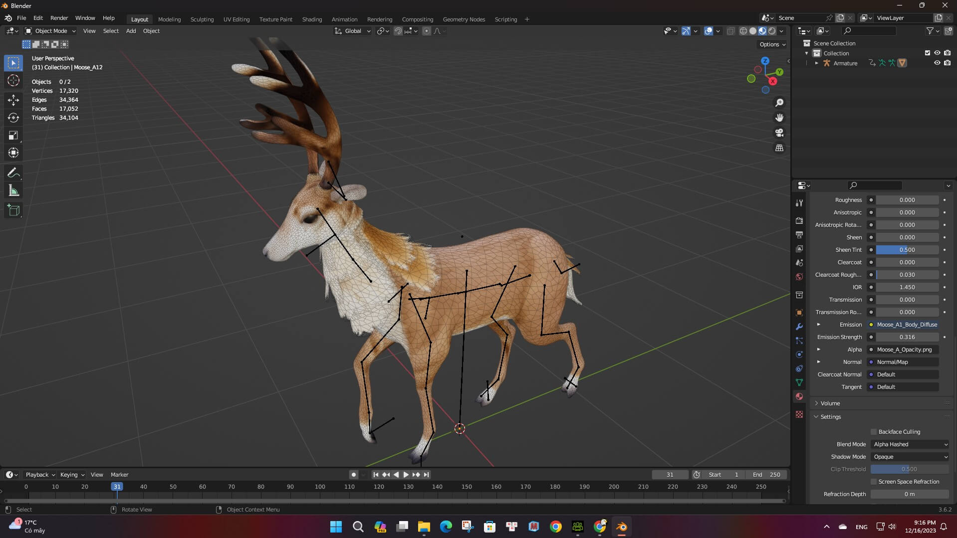 Moose A1 Animated - 3D Model by Animated3d