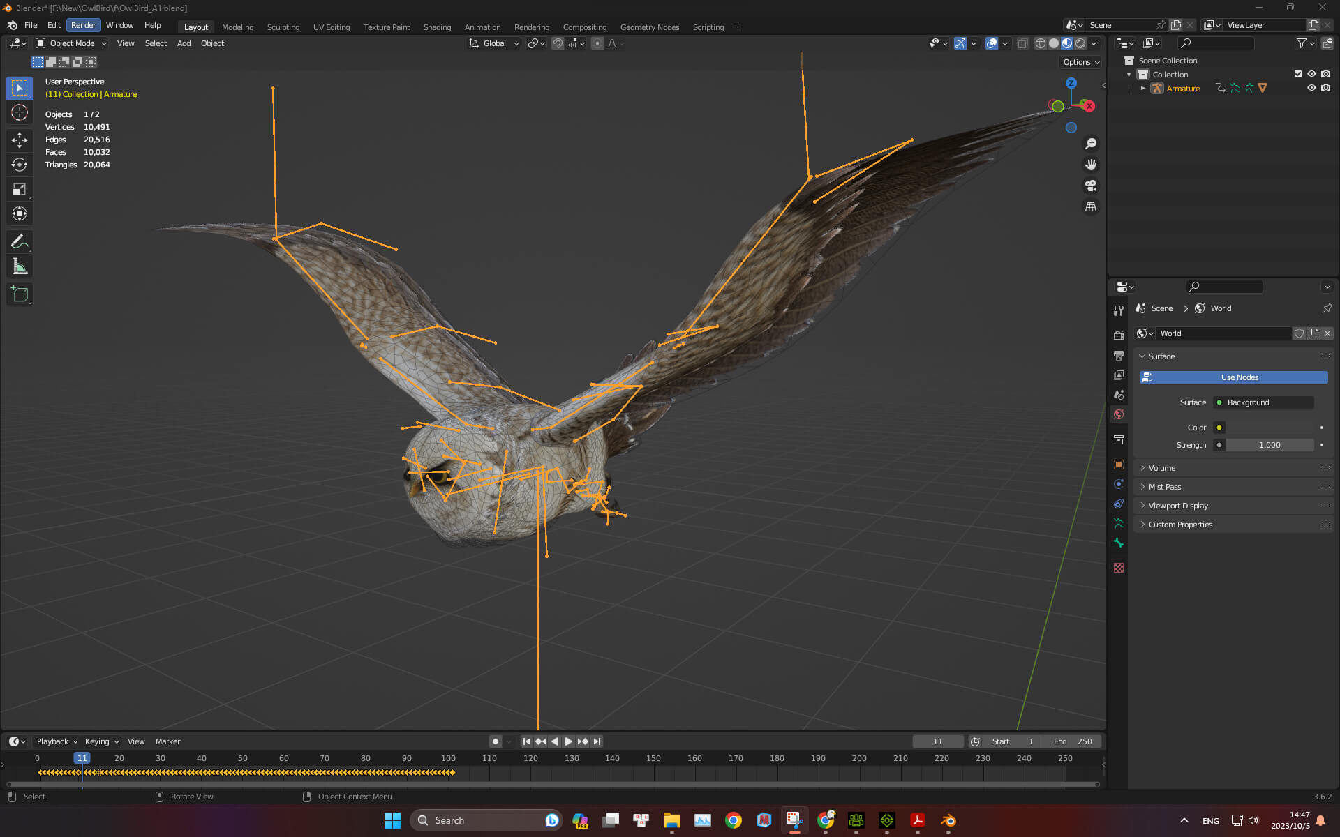 Owlbird A1 Animated - 3D Model by Animated3d