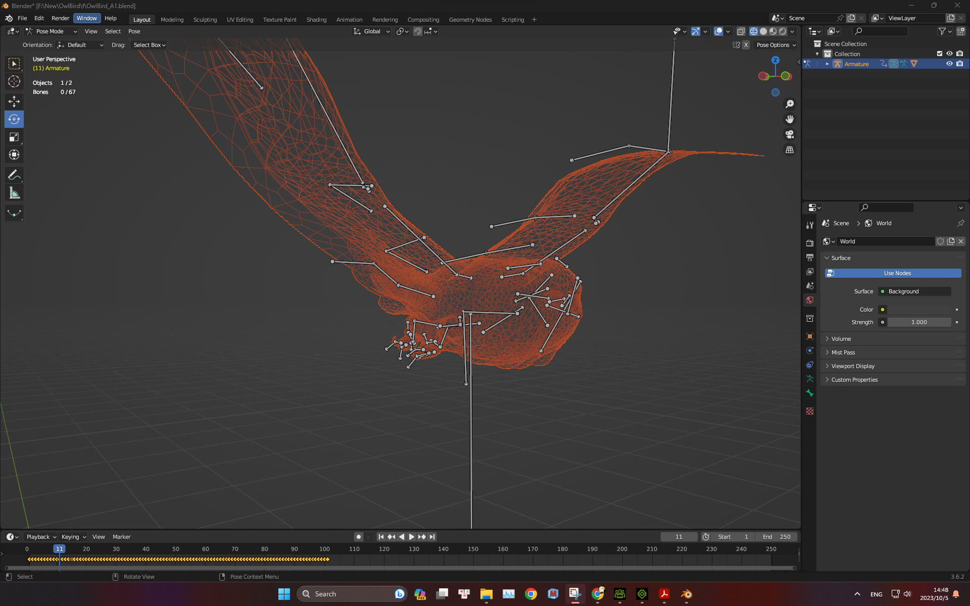 Owlbird A1 Animated - 3D Model by Animated3d