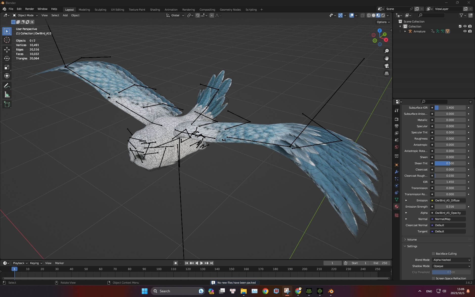 Owlbird A5 Animated - 3D Model by Animated3d