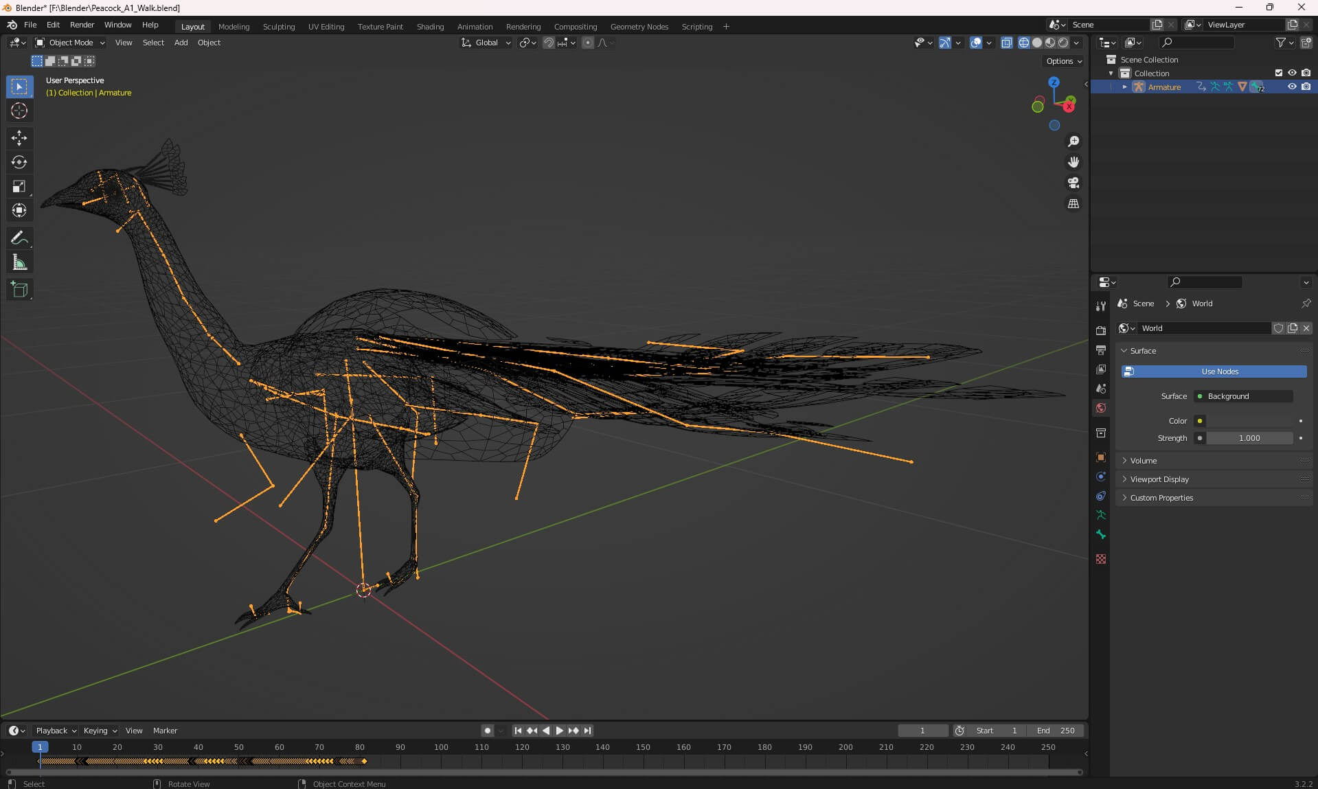 Peacock A1 Animated - 3D Model by Animated3d