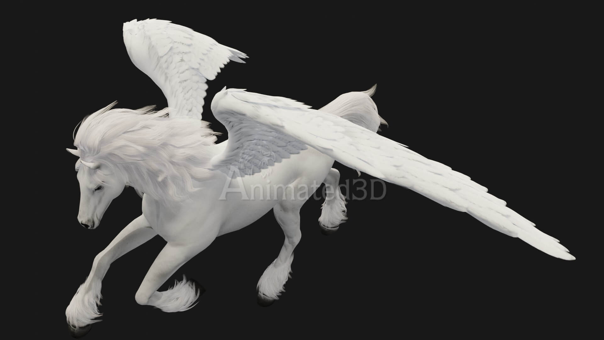 Pegasus A1 Animated - 3D Model by Animated3d