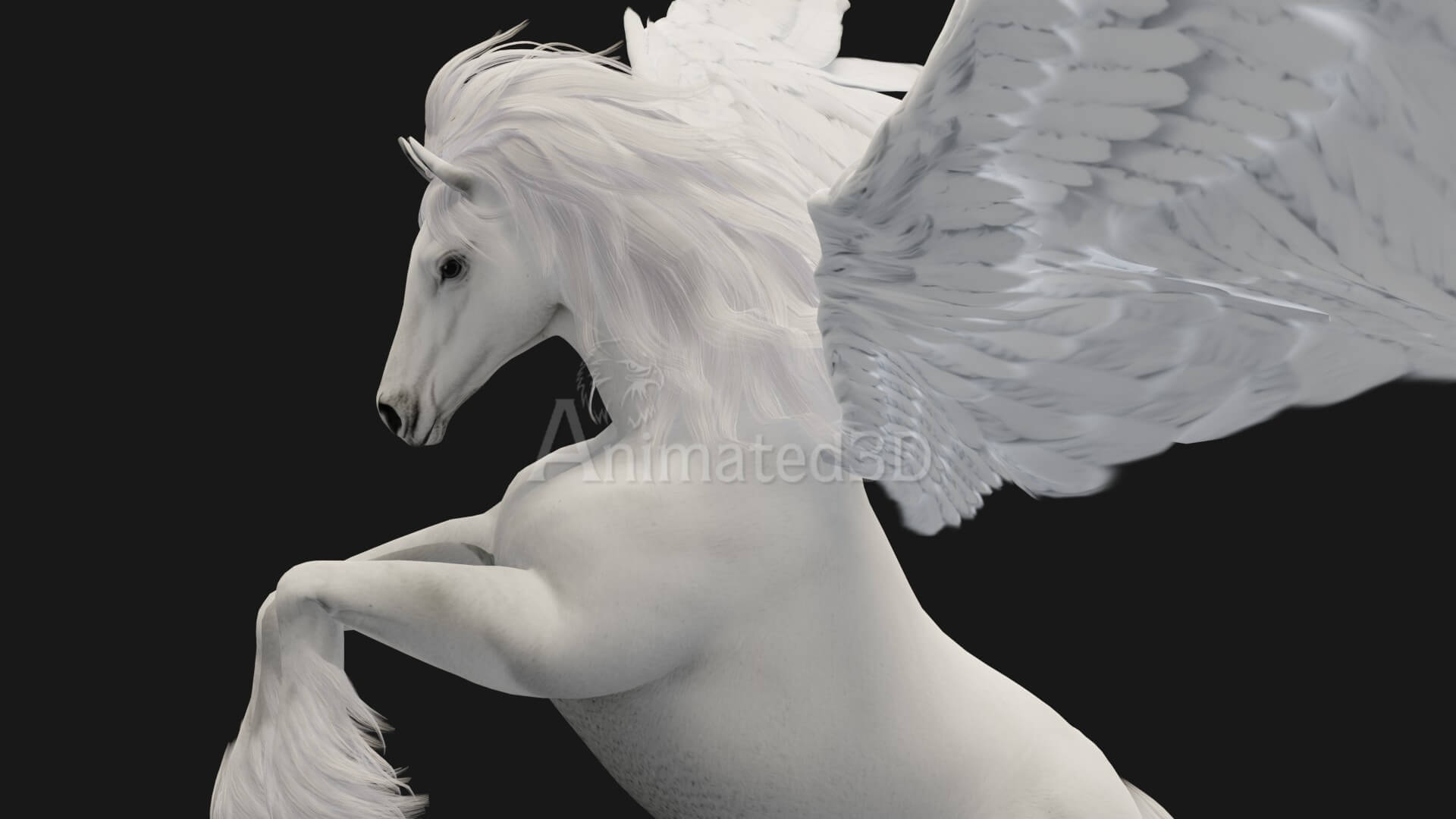 Pegasus A1 Animated - 3D Model by Animated3d