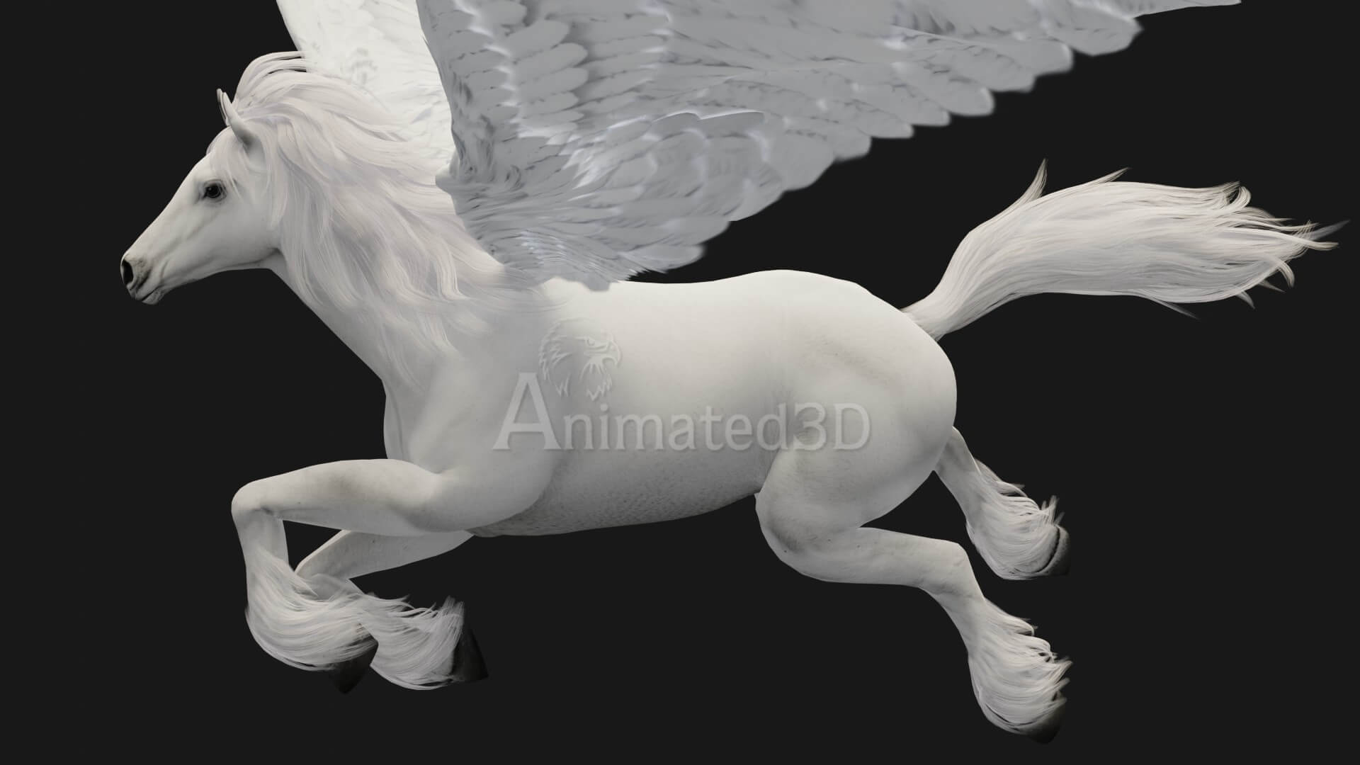 Pegasus A1 Animated - 3D Model by Animated3d