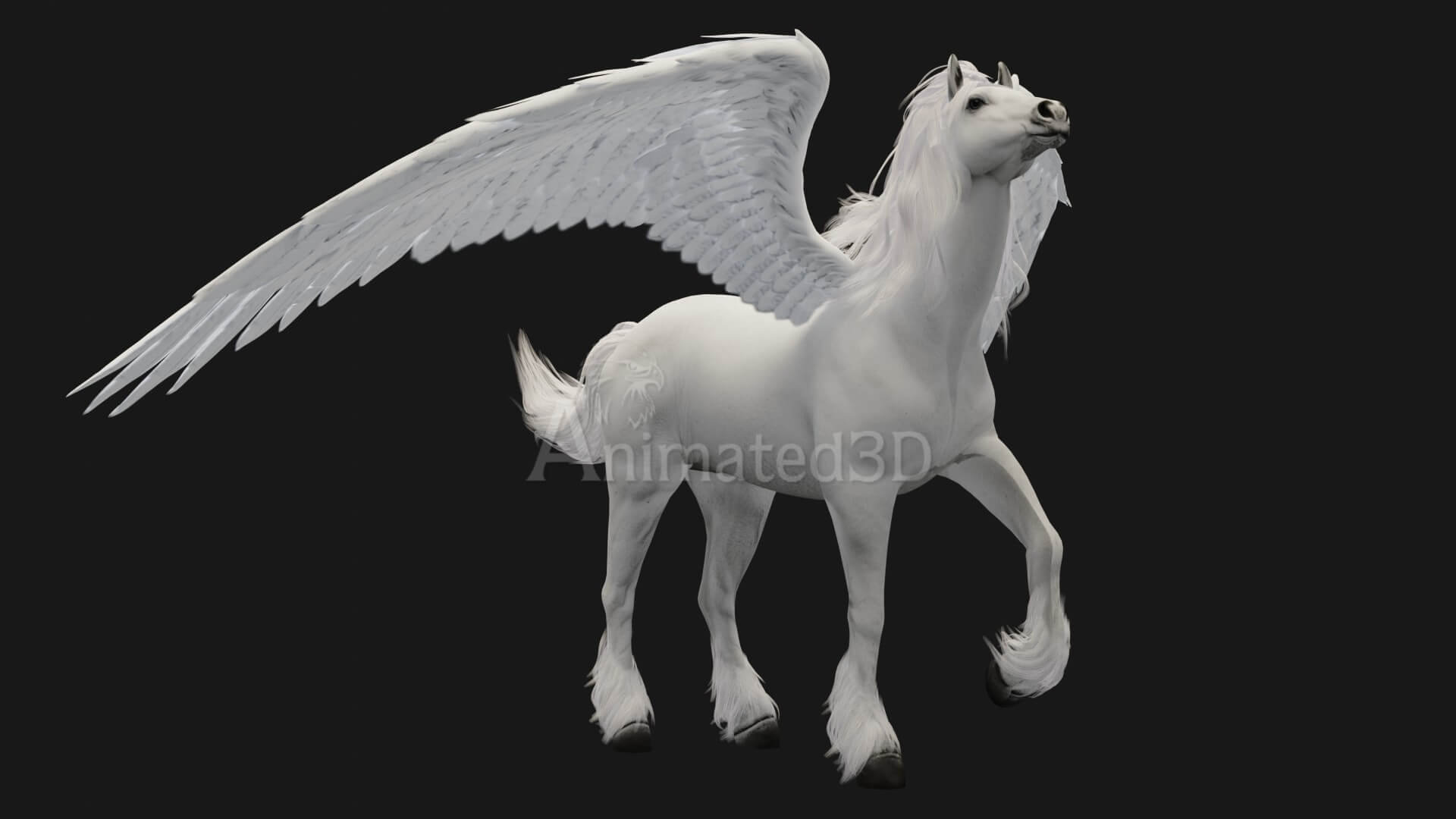 Pegasus A1 Animated - 3D Model by Animated3d