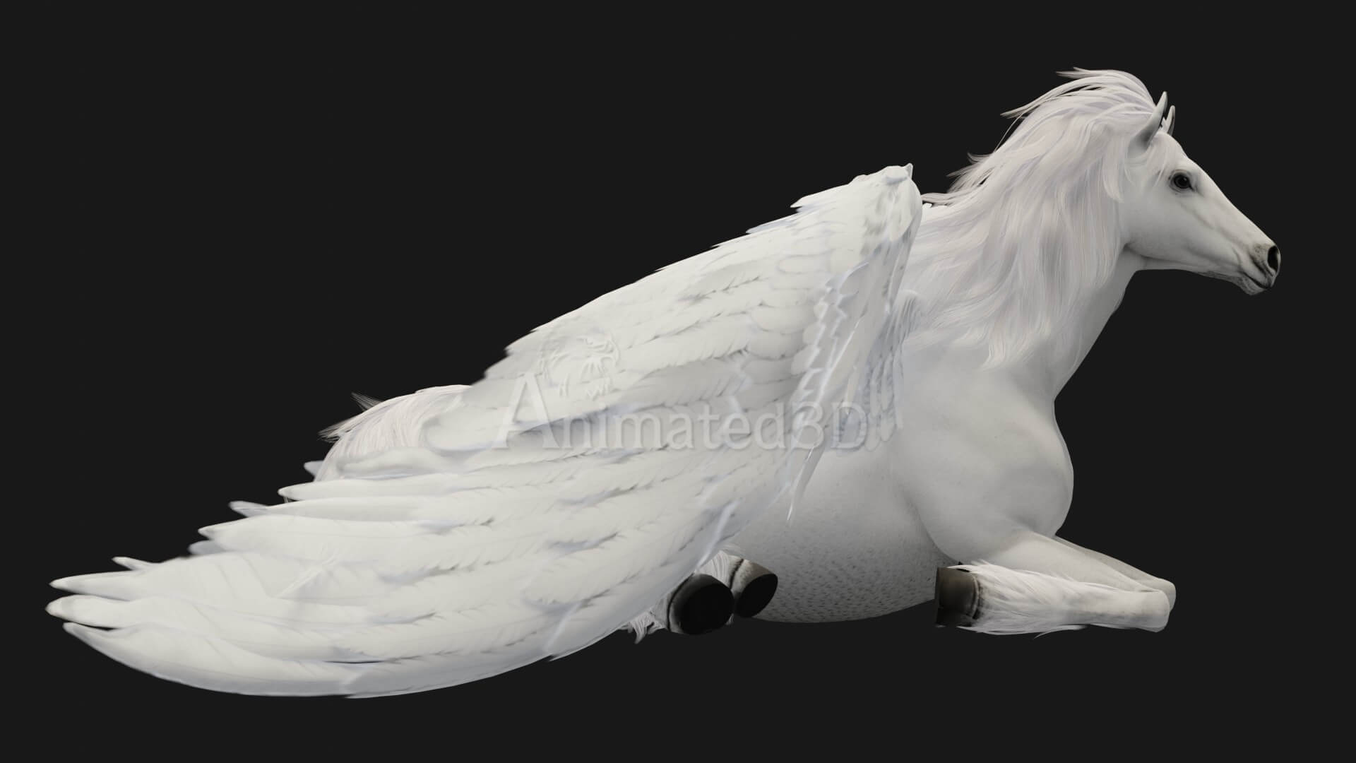 Pegasus A1 Animated - 3D Model by Animated3d
